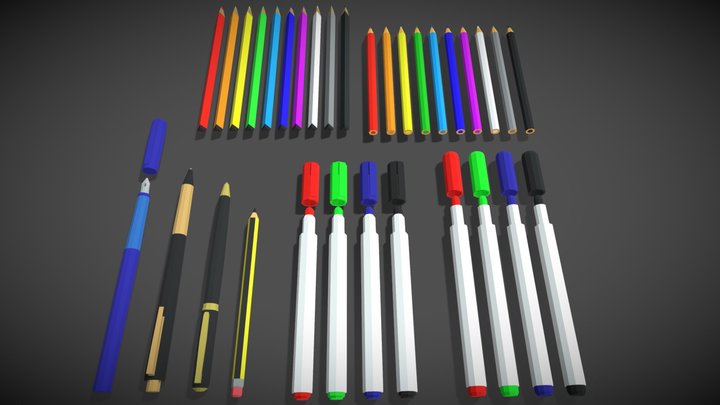 School-supplies 3D models - Sketchfab