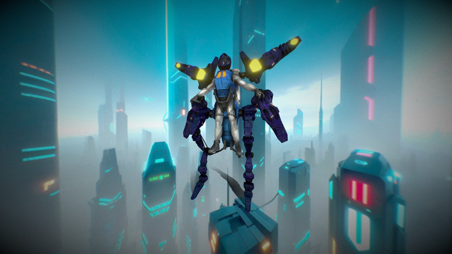 Robot mech jet pack - 3D model by VertaScan [701ca7a] - Sketchfab