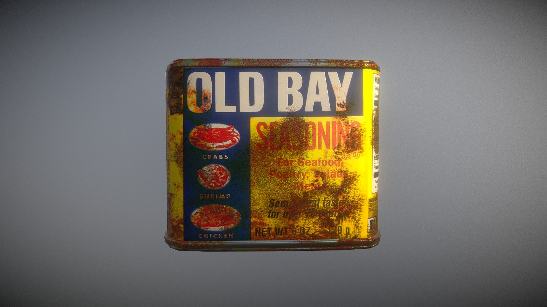Old Bay Can - 3D model by akaart3d [701de77] - Sketchfab
