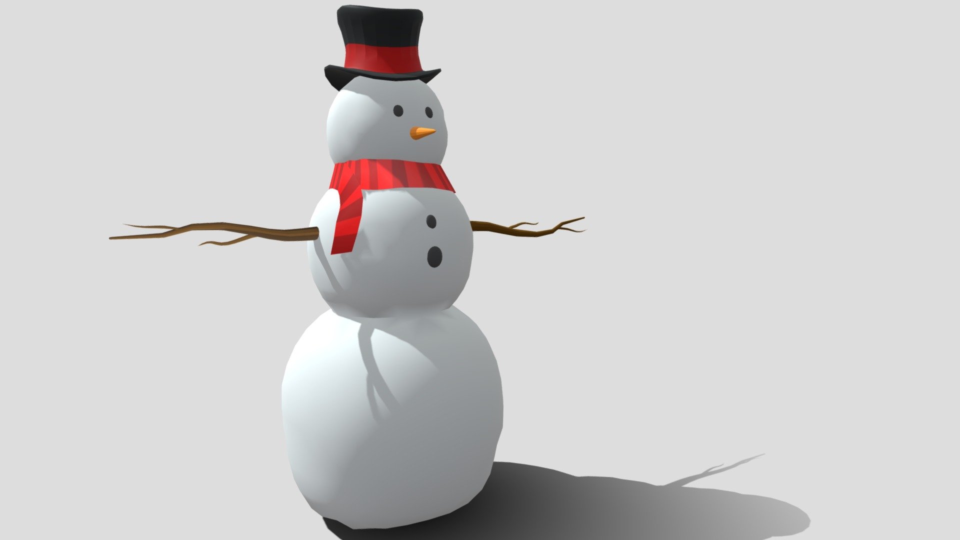 Snowman losing his nose - 3D model by Danreit [701f74e] - Sketchfab