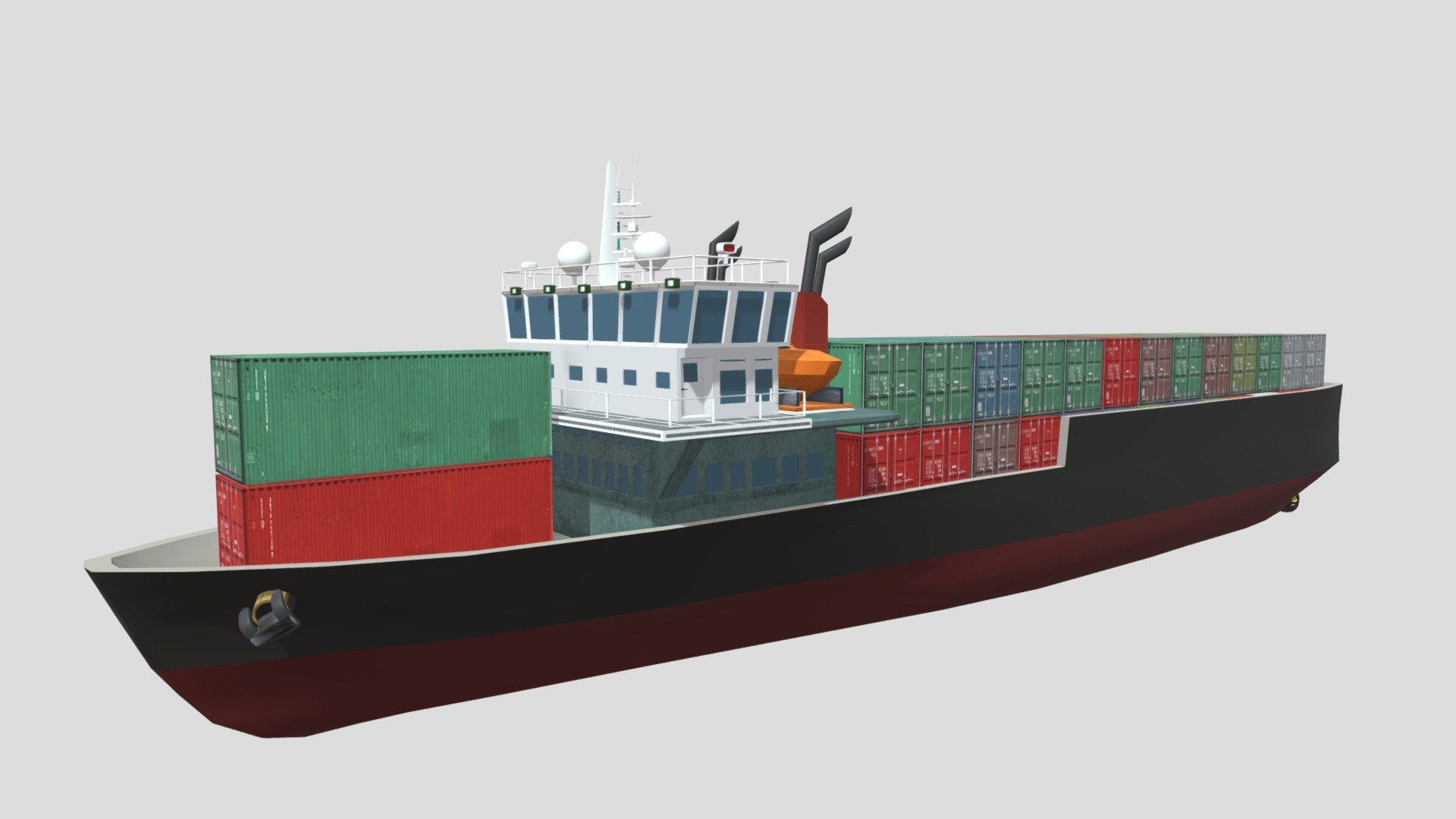 Container Ship 02 - Download Free 3D model by gogiart (@agt14032013) [702120d] - Sketchfab
