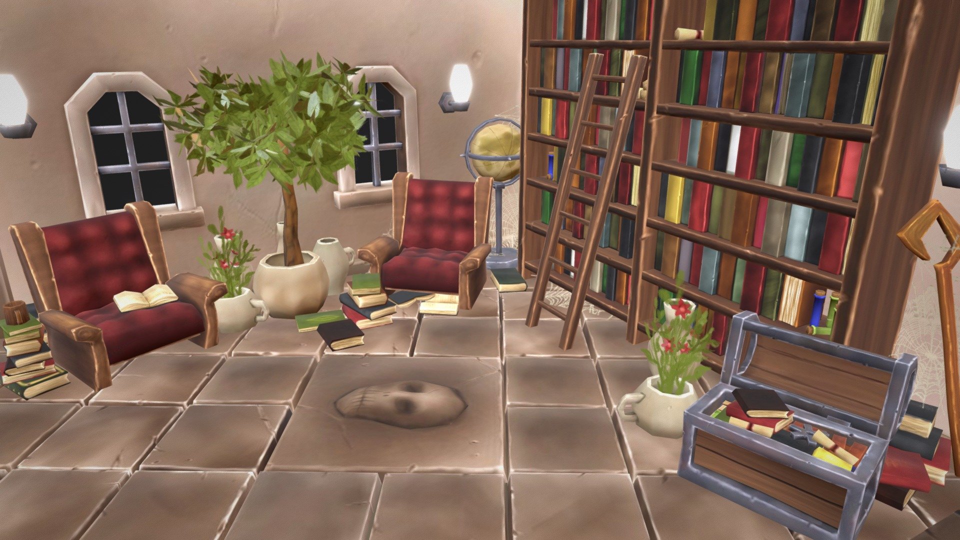 Library - 3D model by Crazy_8 (@korboleevd) [7023d86] - Sketchfab