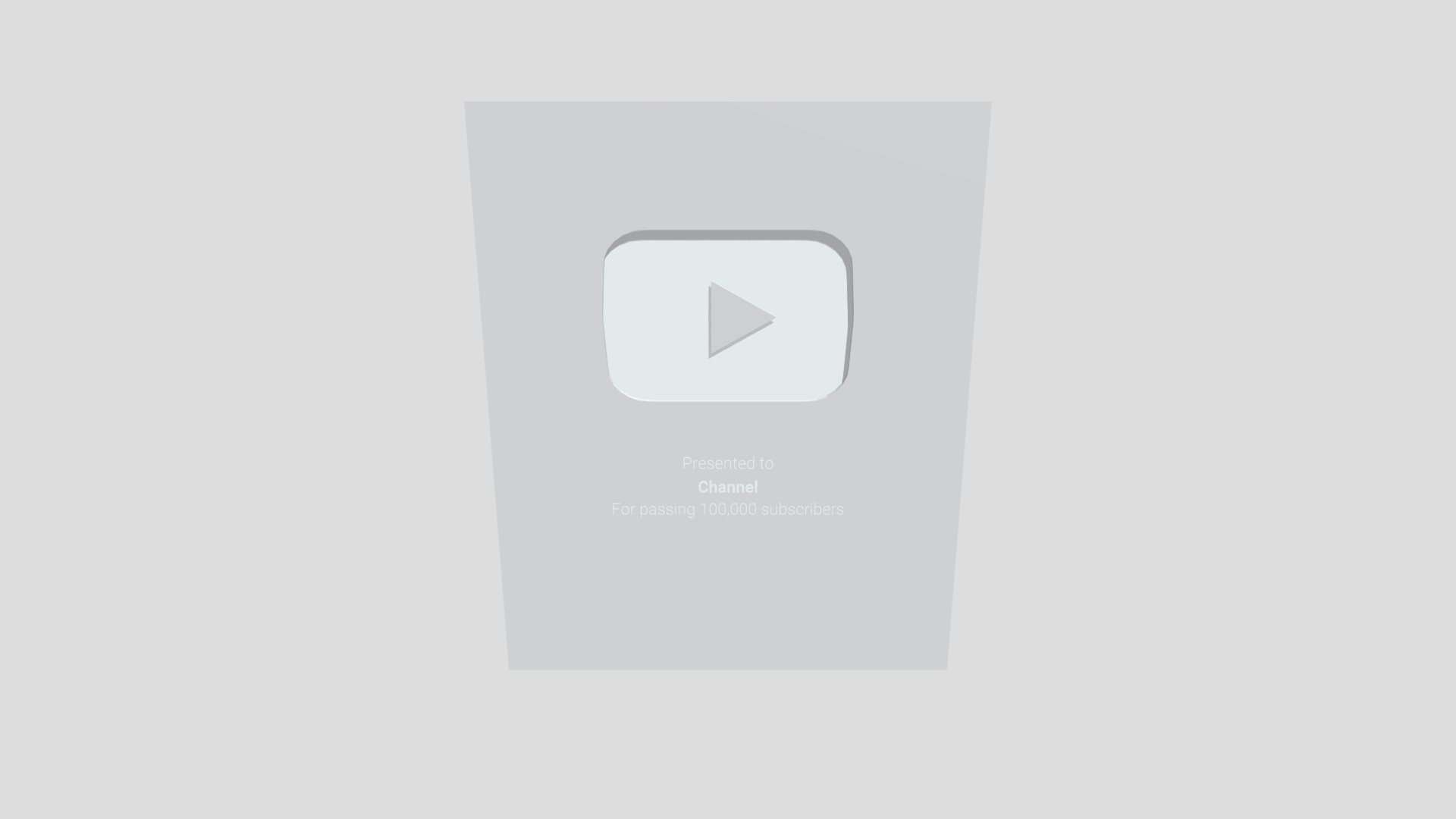 Silver YouTube Play Button - Download Free 3D model by AleksanderWawa [702cf85] - Sketchfab
