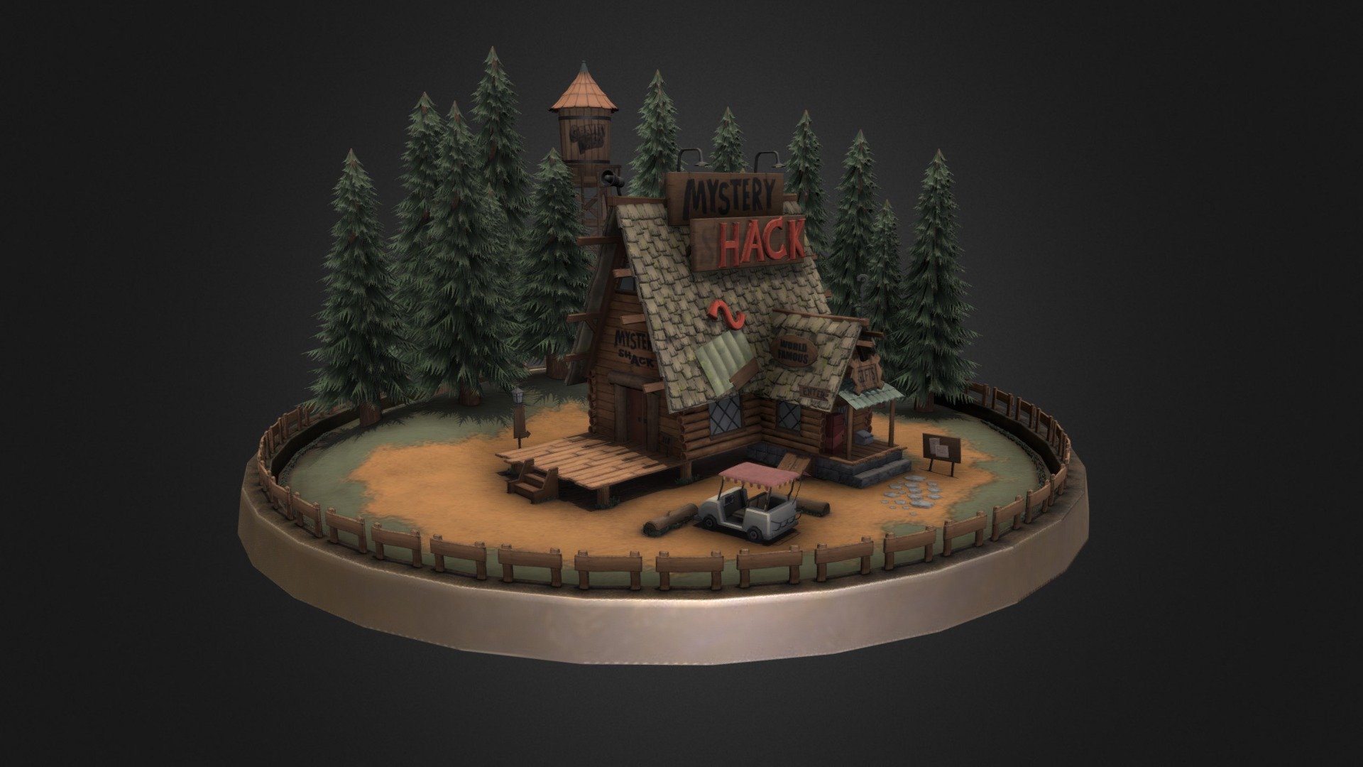 Gravity Falls - 3D model by ckatuh [702f3df] - Sketchfab