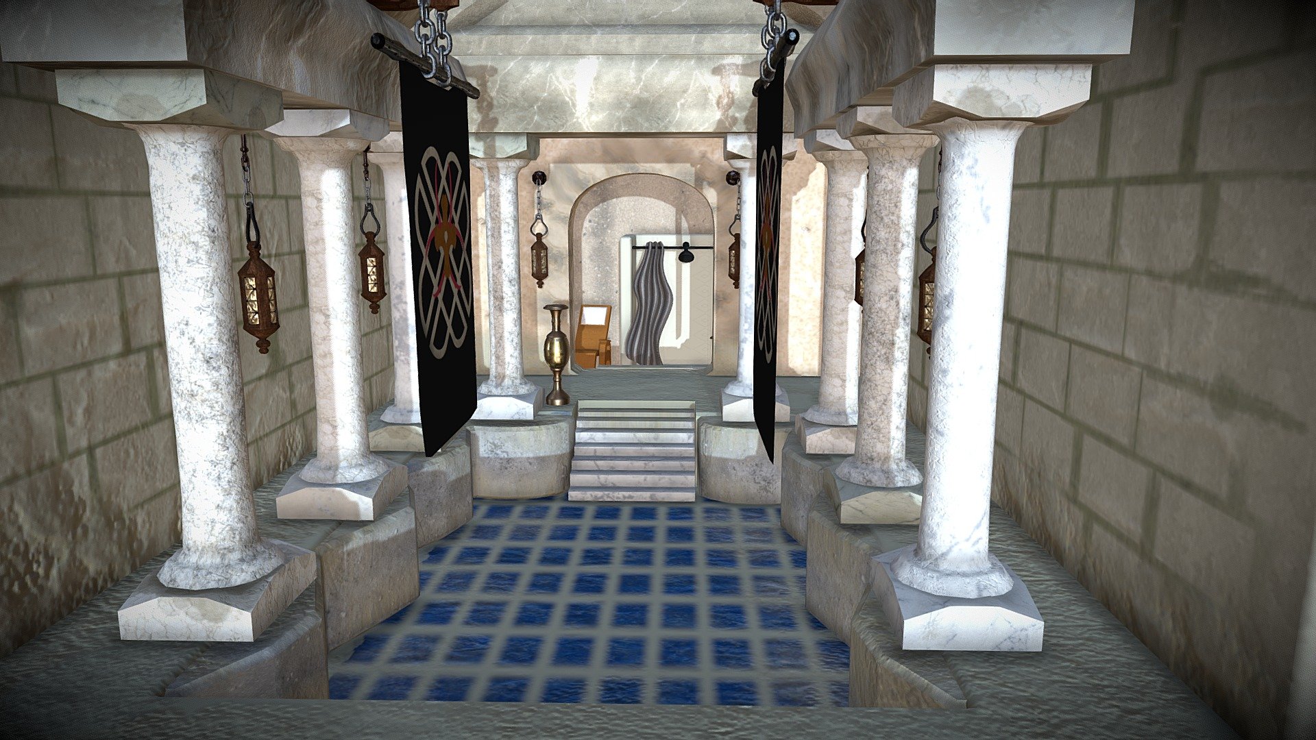 Interior Ancient Roman Pool [Concept] - 3D model by QuantumAnimation ...