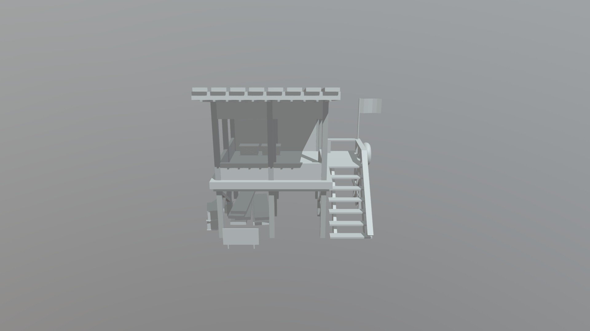 Beach Tower - 3D model by Ankush Ganjre (@ankushganjre) [7048e75 ...