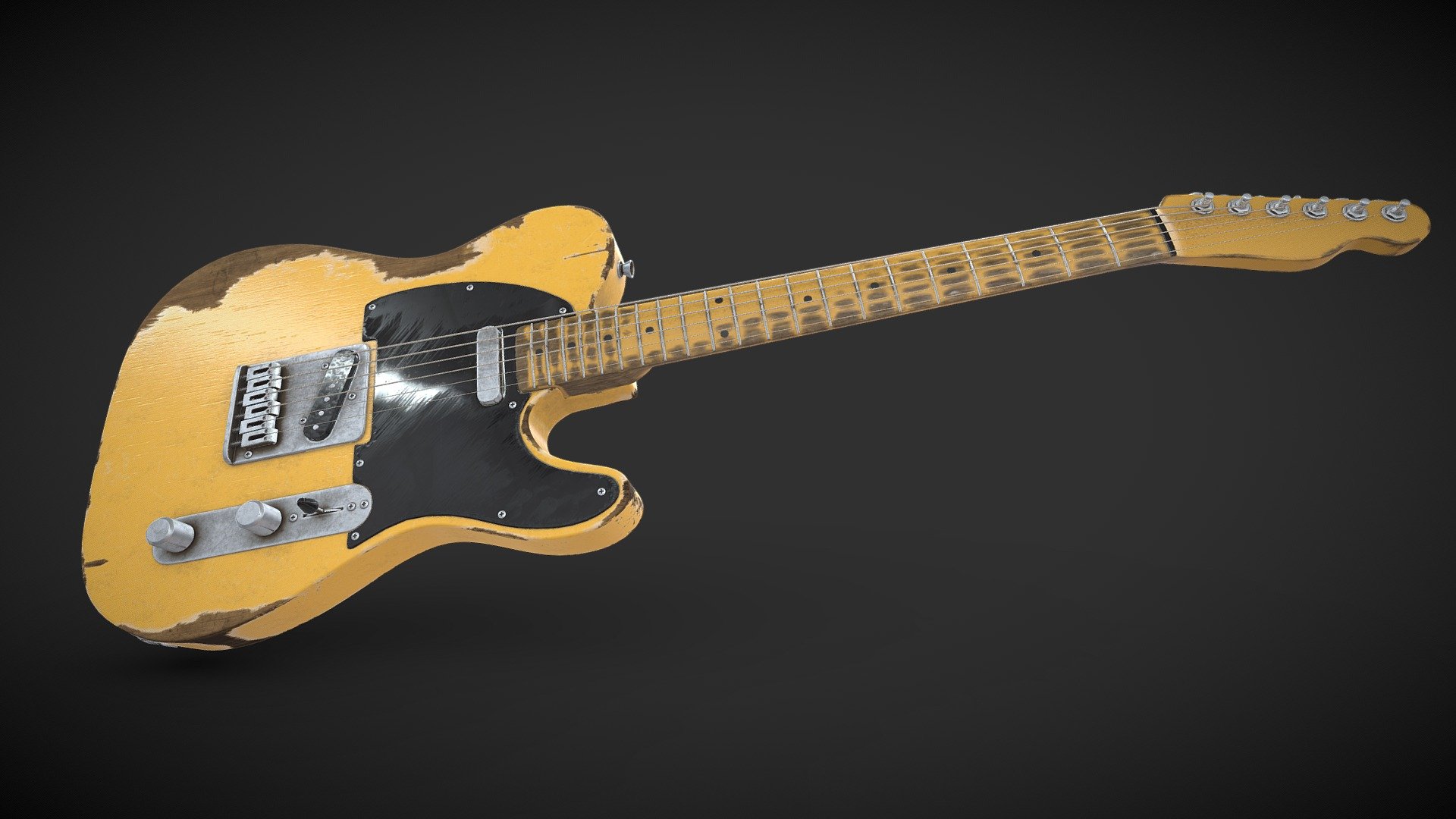 Telecaster Guitar - 3D model by kevfx [7049005] - Sketchfab