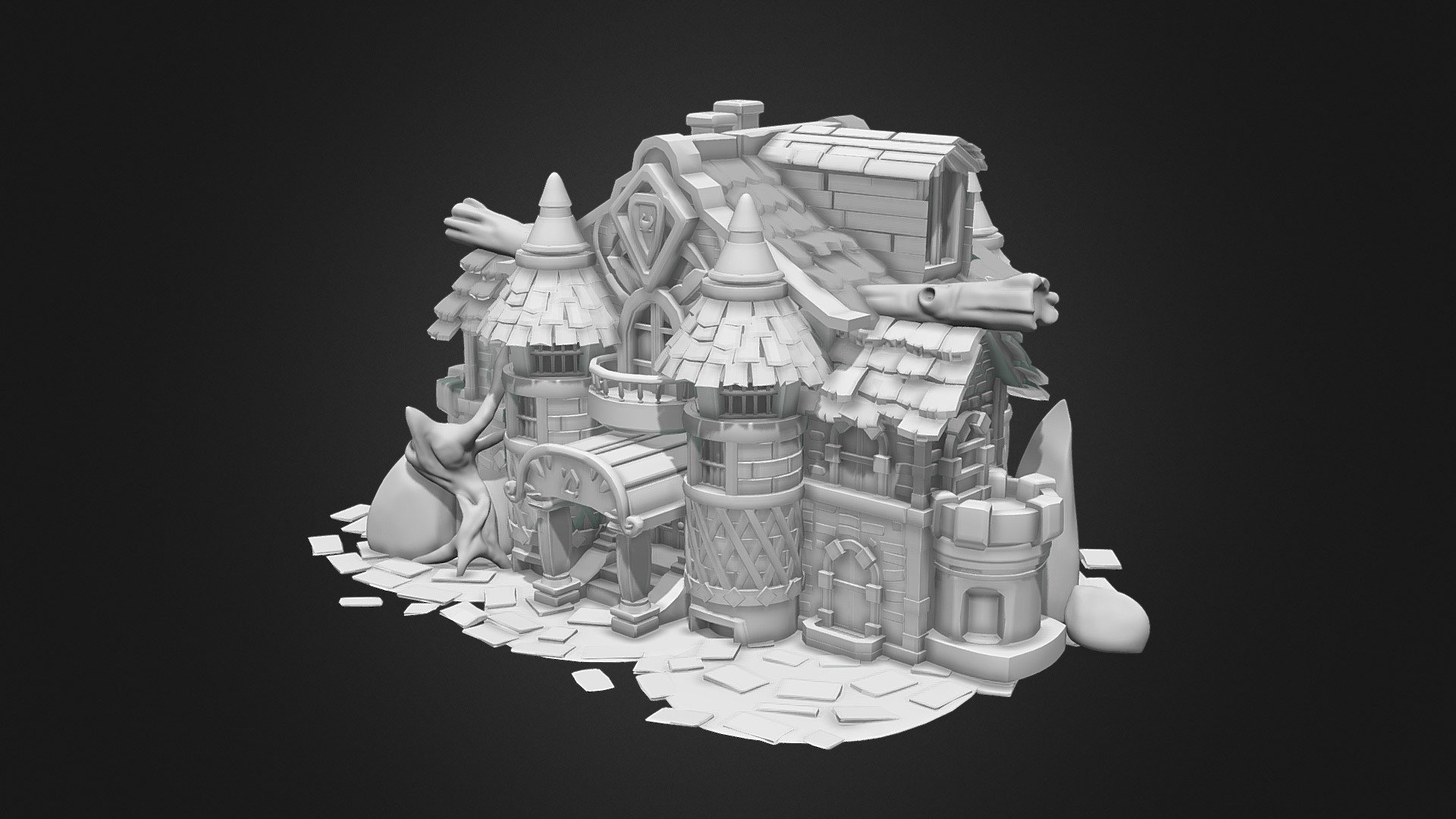Big house/Mansion practice - Download Free 3D model by NECROMON ...