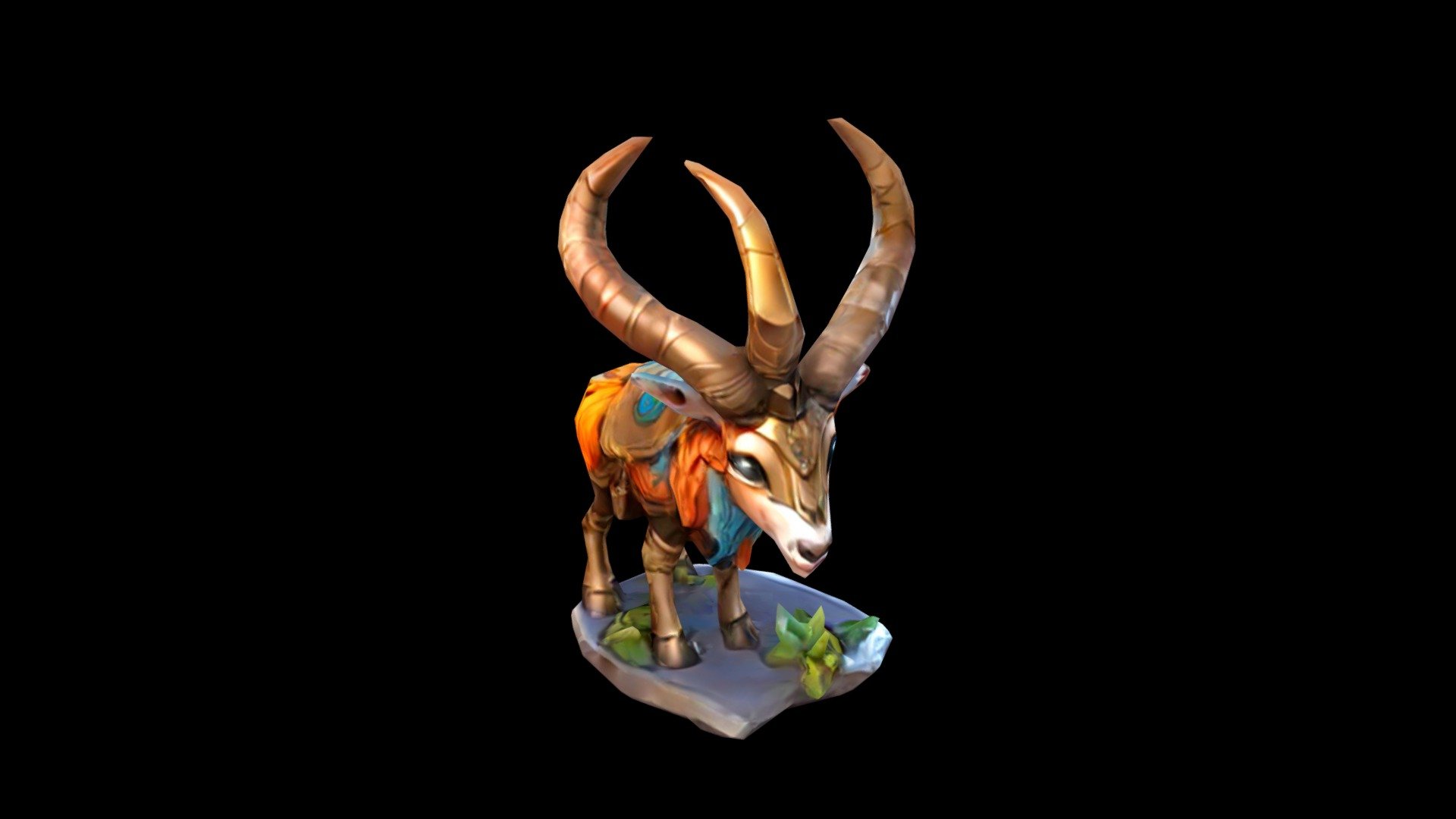 [Image of Fictional Warrior Goat Standing on Roc - Download Free 3D ...
