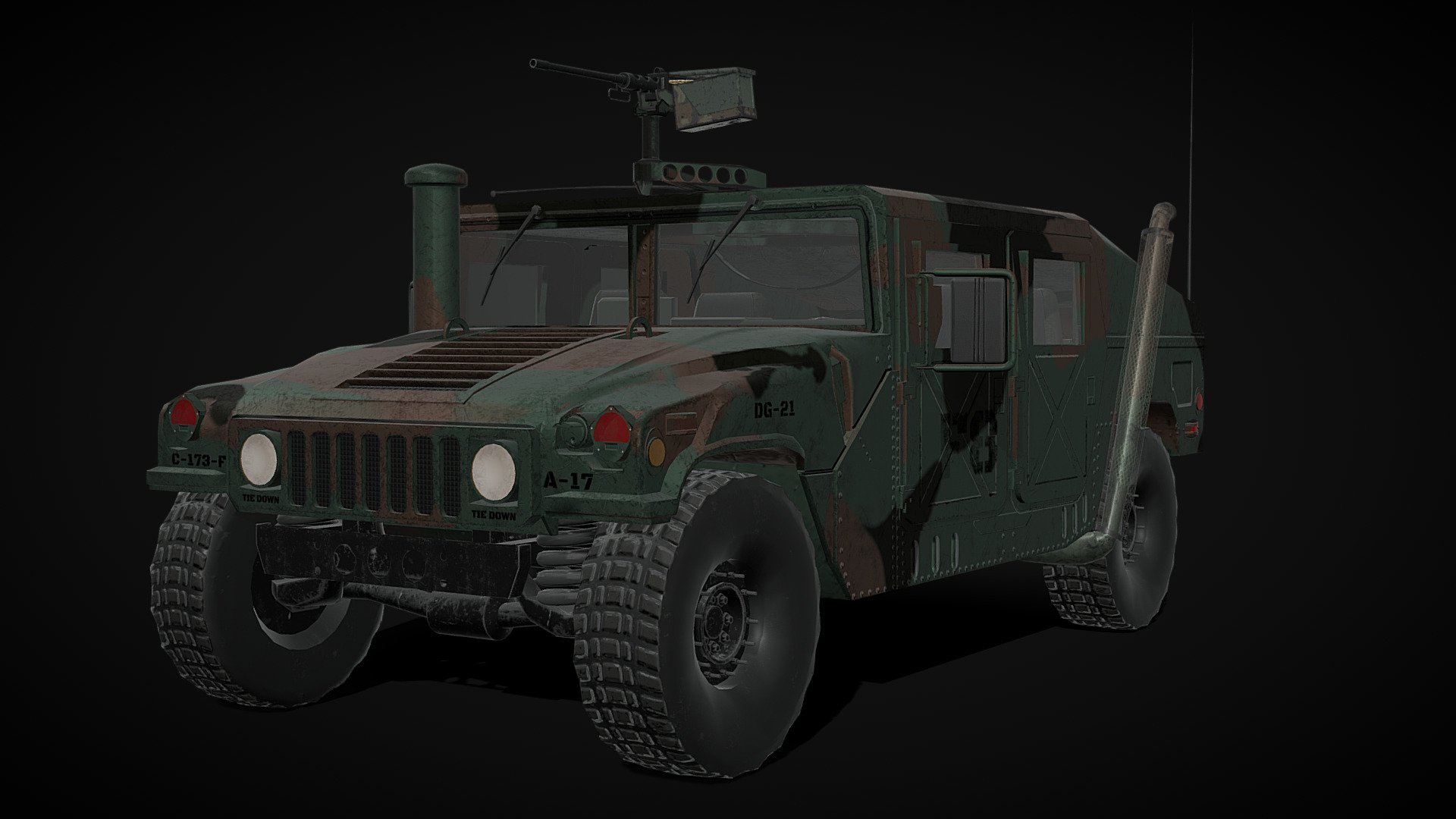 Humvee - HMMWV - Buy Royalty Free 3D model by DustyMojito [70563f4] - Sketchfab Store