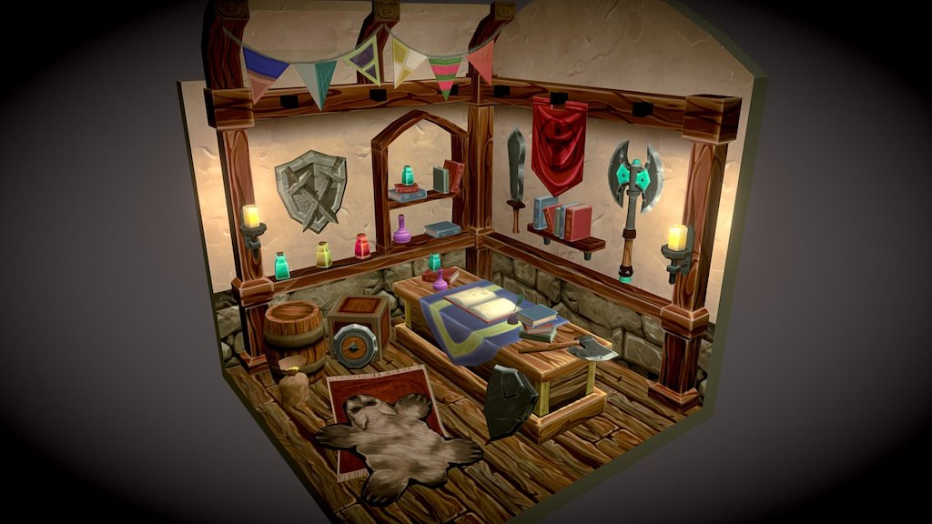 Weapon Shop Diorama - 3D model by Whitney Alberter (@WhitneyAlberter ...