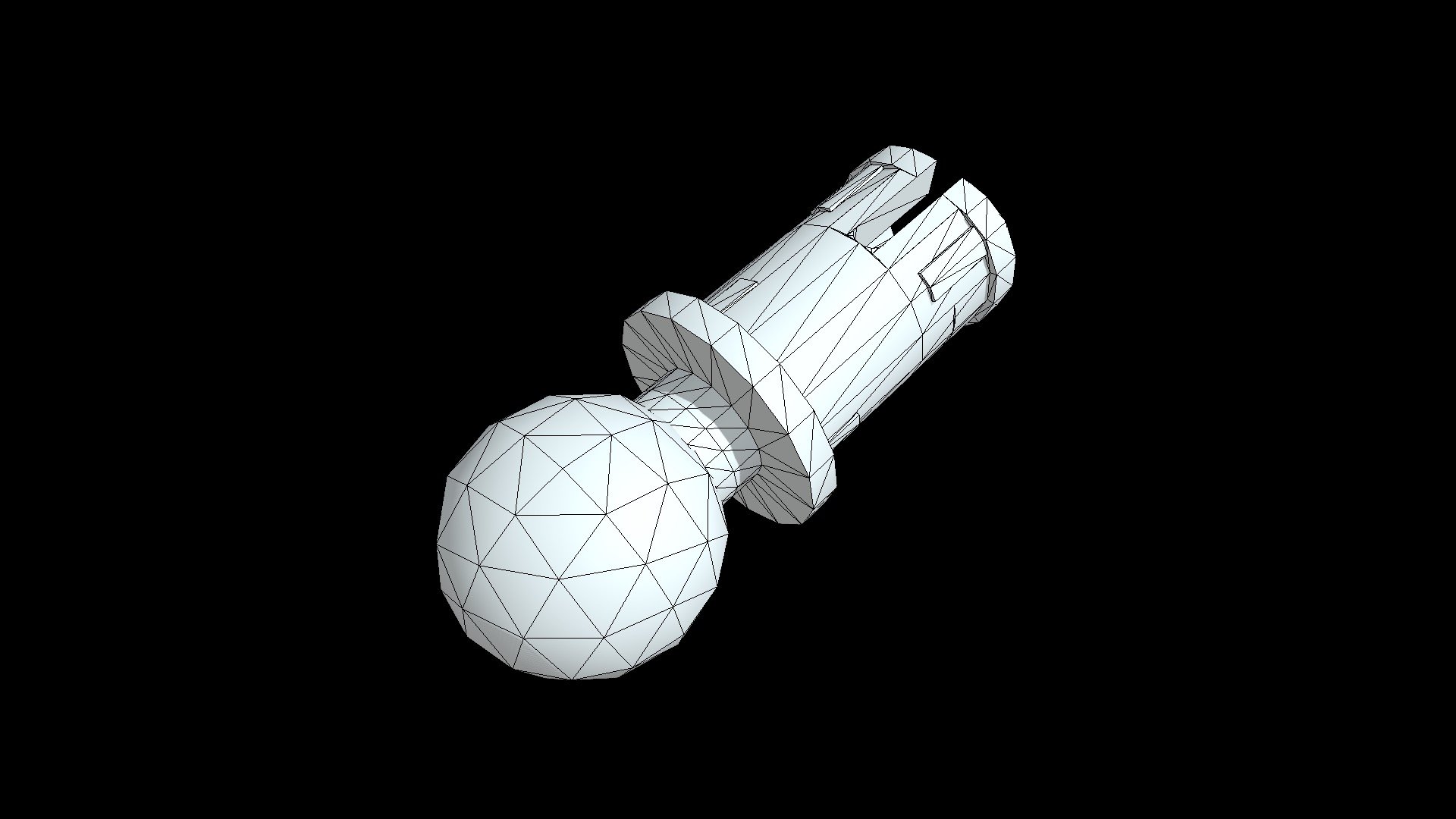 Pin with Friction Ridges and Tow Ball - Download Free 3D model by ...