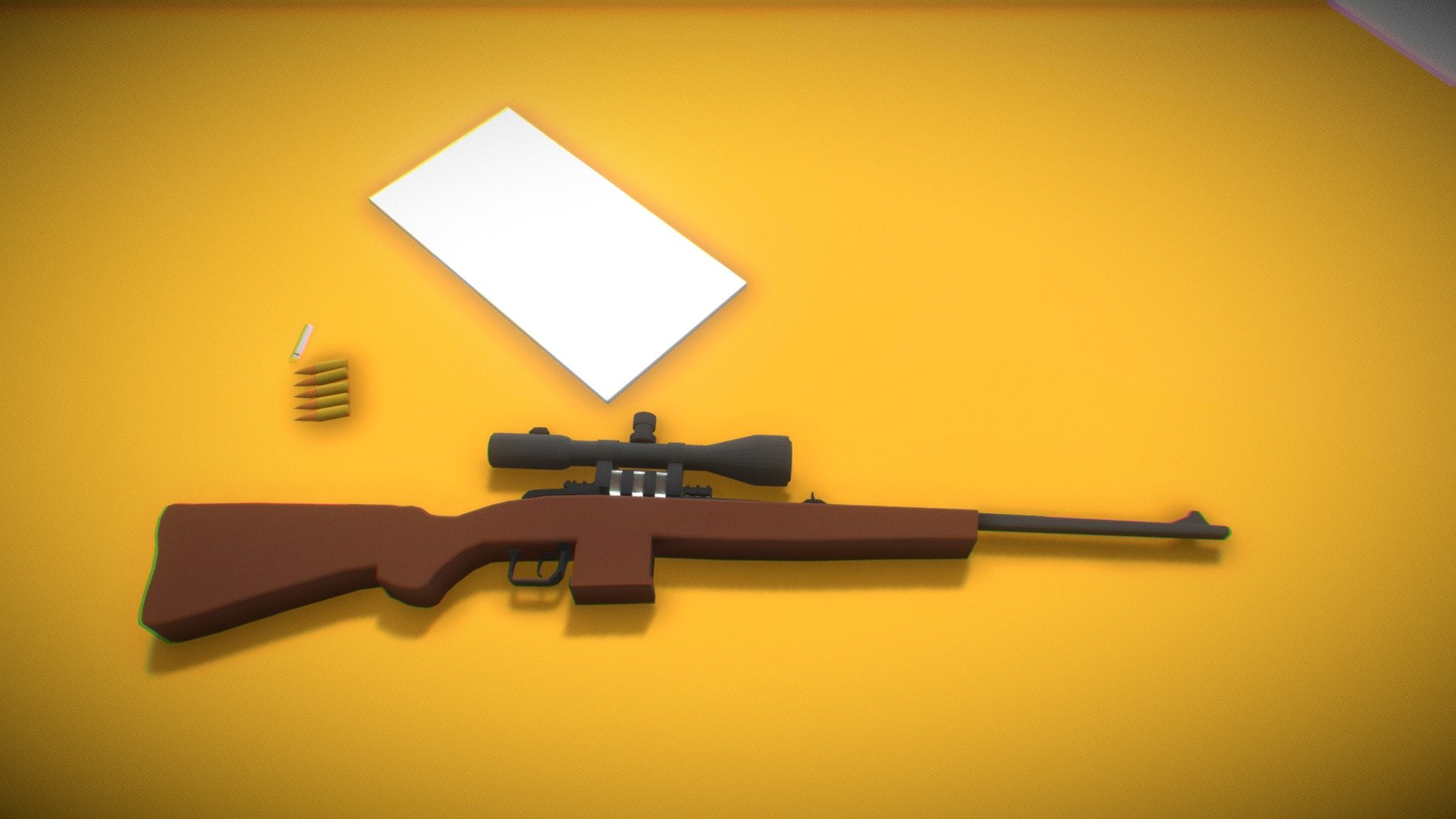 A Rifle on a Table - Download Free 3D model by GameDever [70600a6 ...