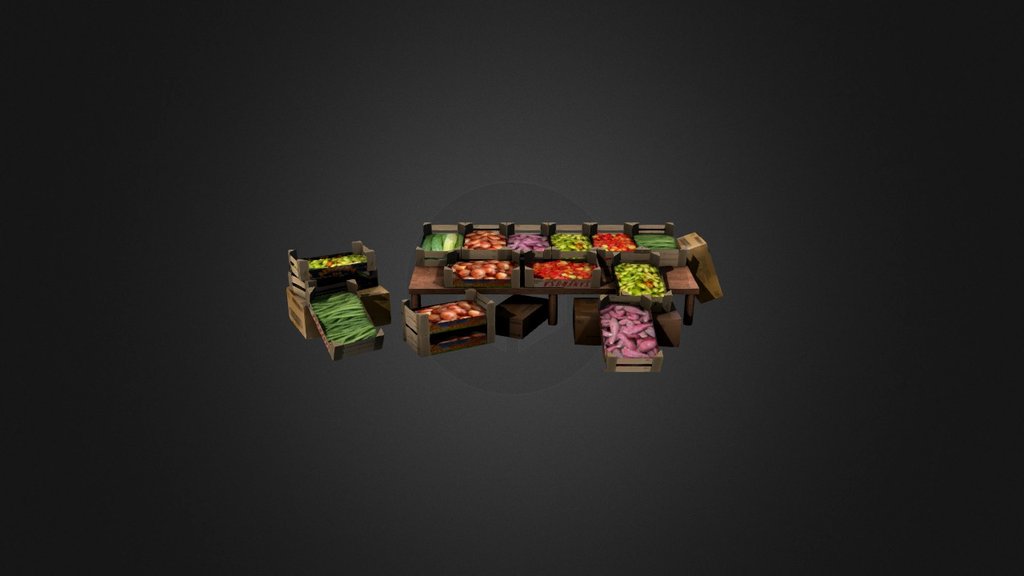 Prop_FruitStand - 3D model by ChristofDH [7061484] - Sketchfab
