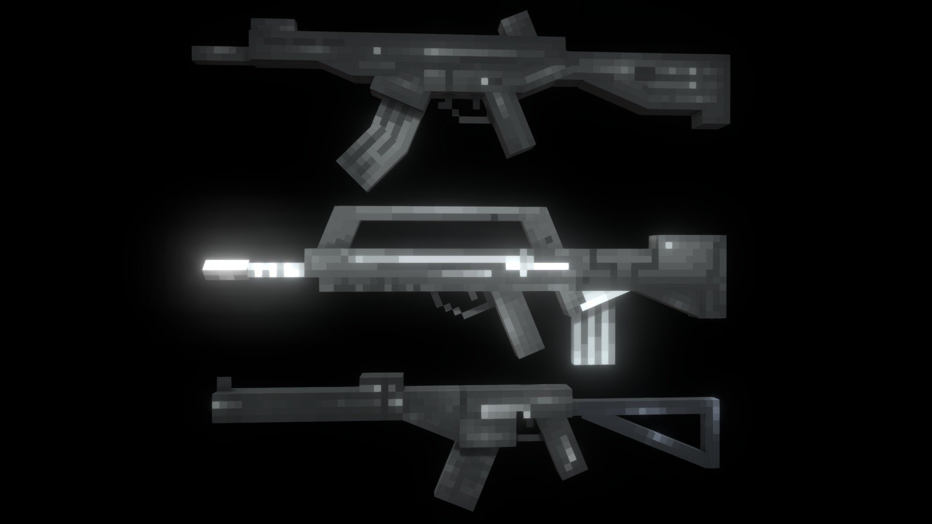Gun - minecraft - 3D model by AWmann2D3D (@1NovaXD) [7063ce1] - Sketchfab