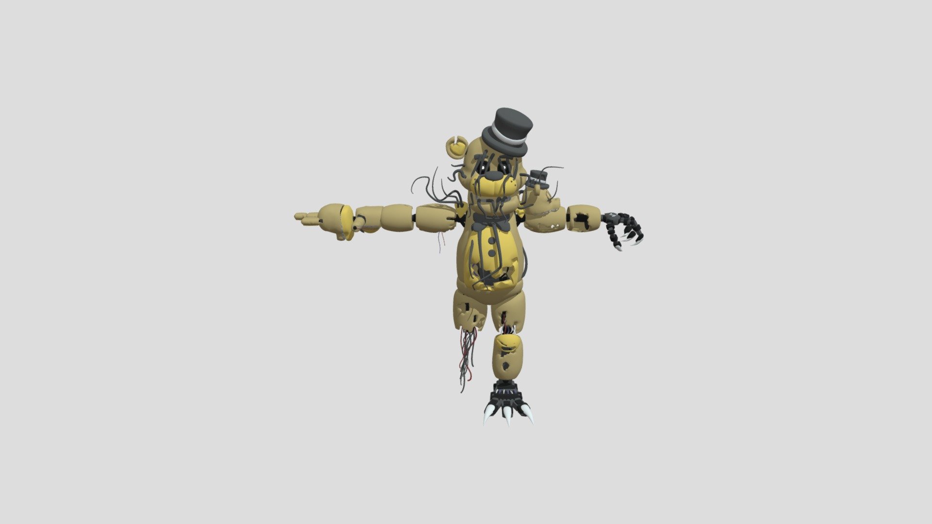 Creepy Golden Freddy - Download Free 3D model by GlamStar1987 [70640a4 ...