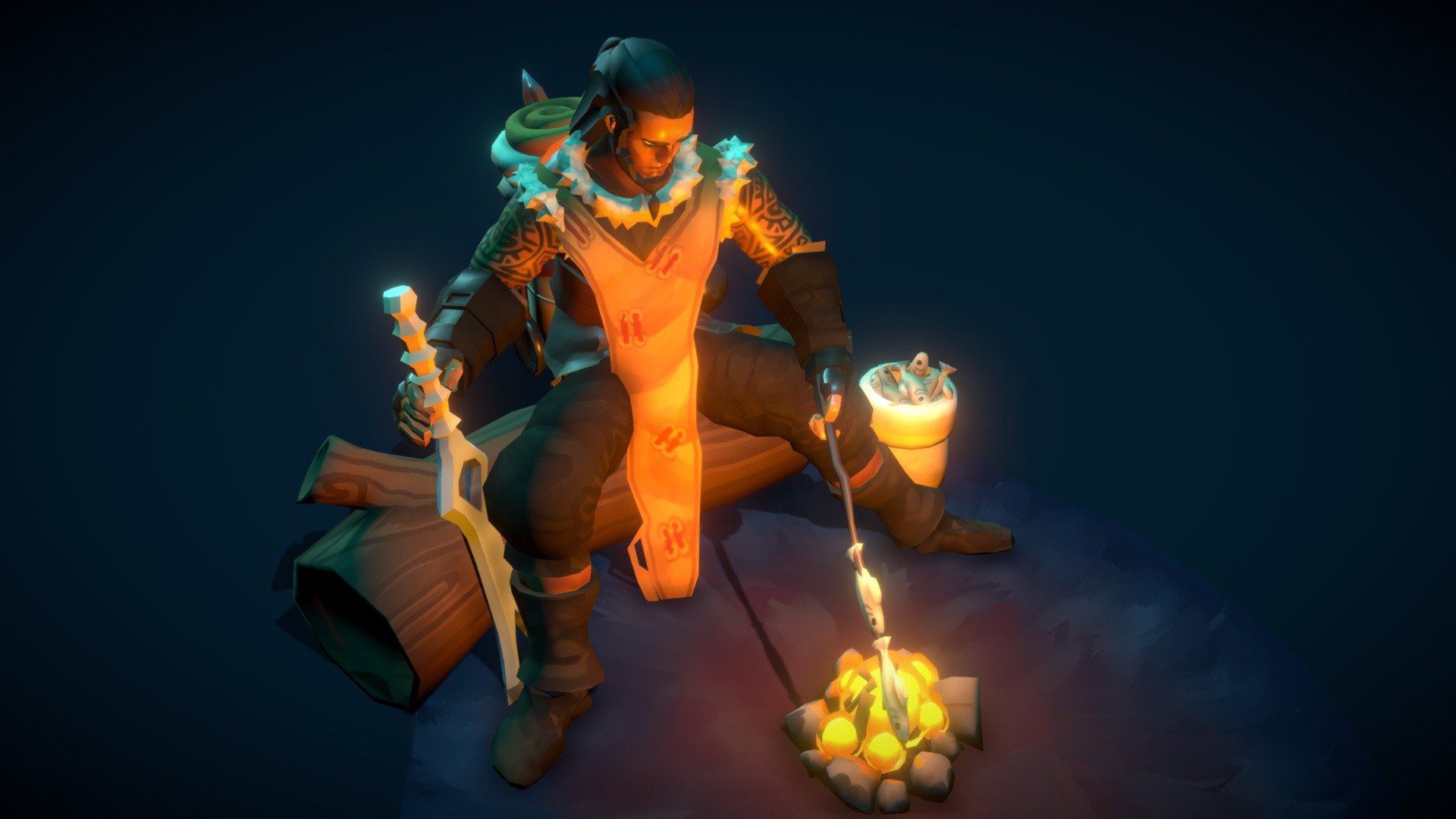 Campfire Jotun - 3D model by jamethy [7065cd2] - Sketchfab