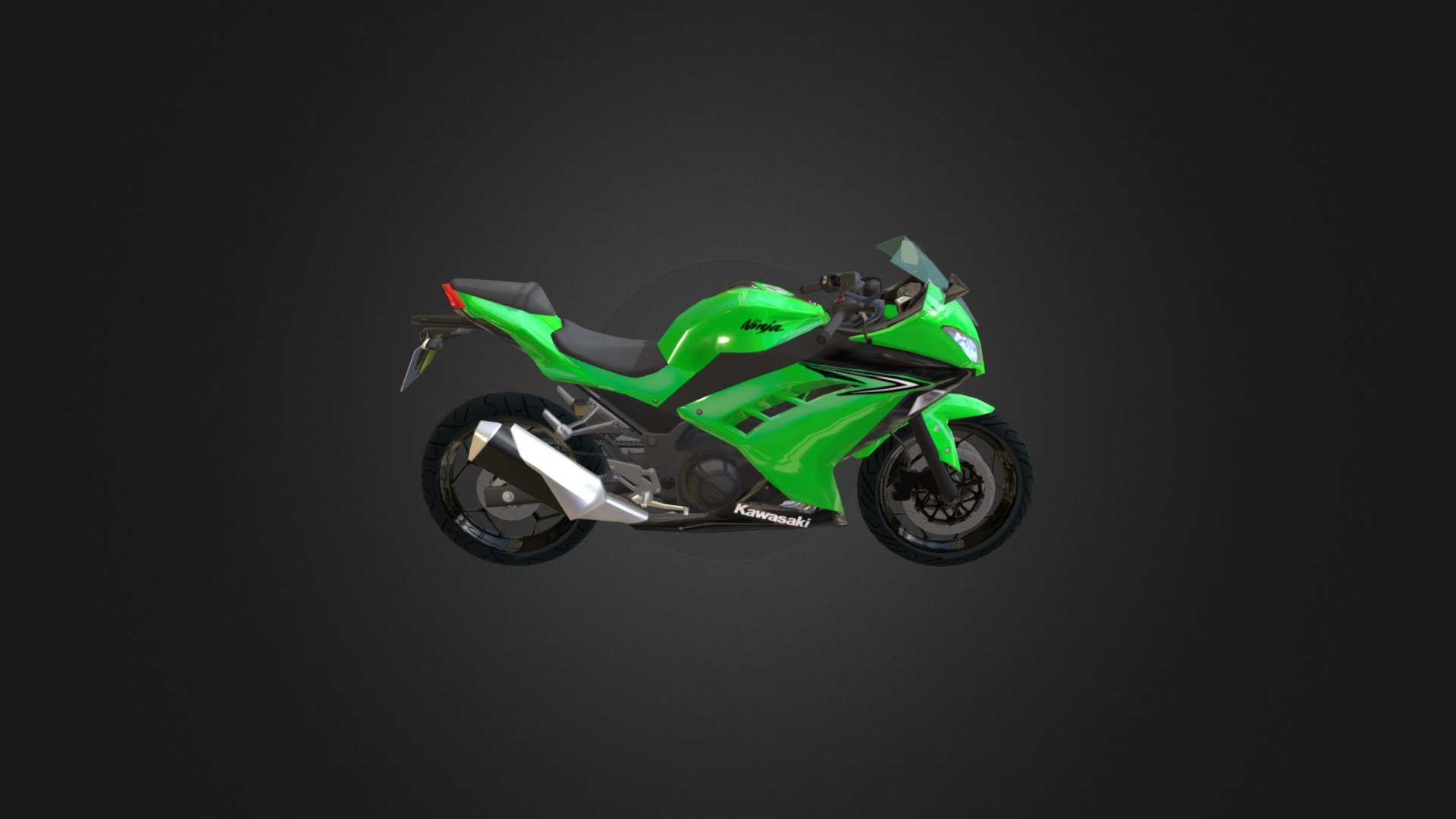 kawasaki Ninja300 - 3D model by josetostes [70662b2] - Sketchfab