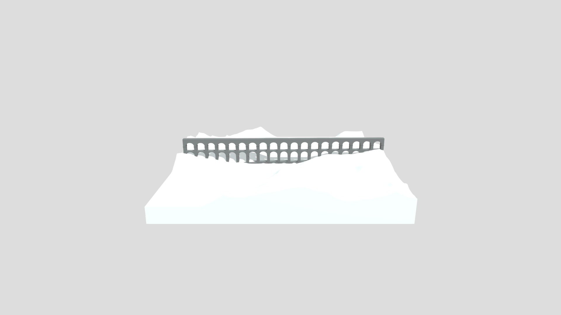 Roman Aqueduct - Untextured - 3D model by dinael [706703c] - Sketchfab