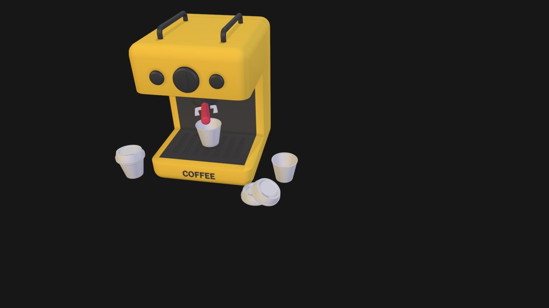 Stylized Coffee Machine - 3D model by Yamama Neal (@yamamaboneal3 ...