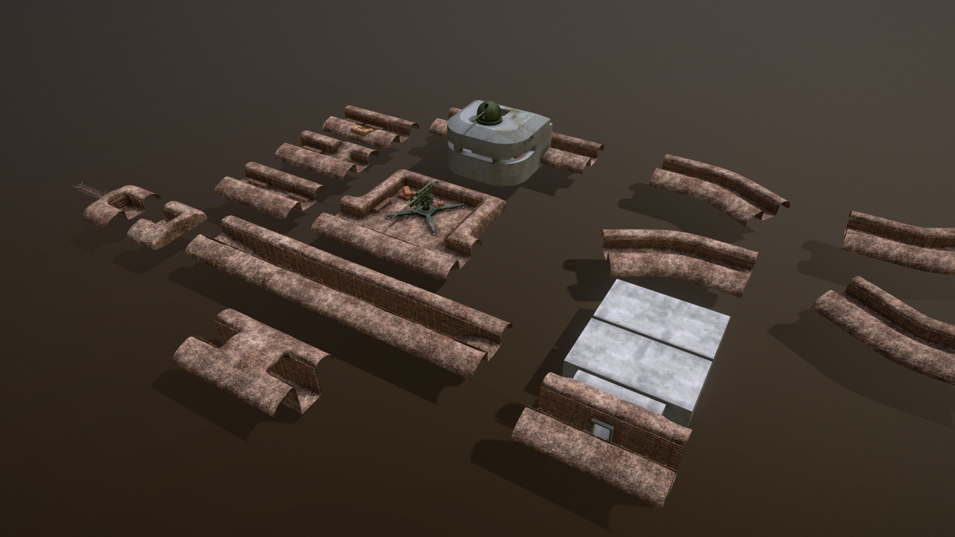 ww2 trench pack - Buy Royalty Free 3D model by omarme37 [7068047] - Sketchfab Store