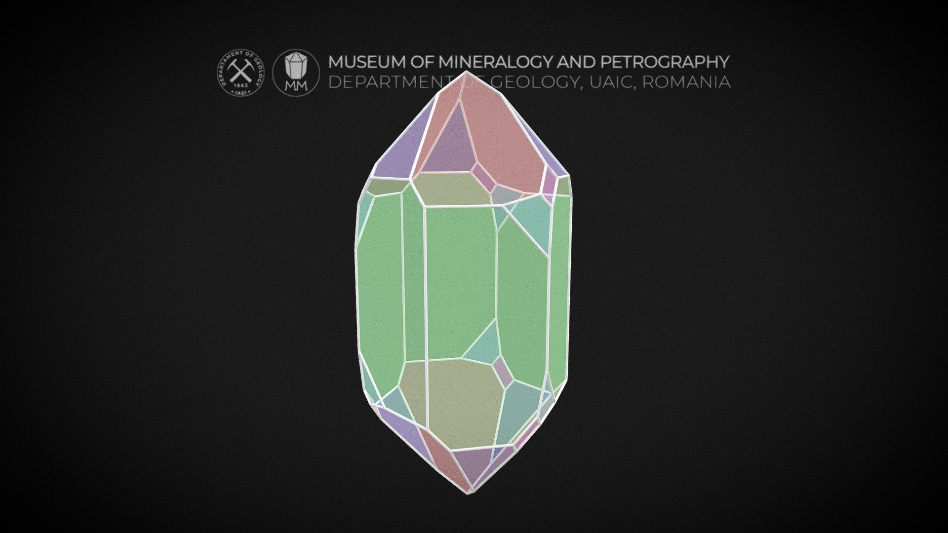 Crystallographic form of Quartz (right-handed) - 3D model by Museum of ...