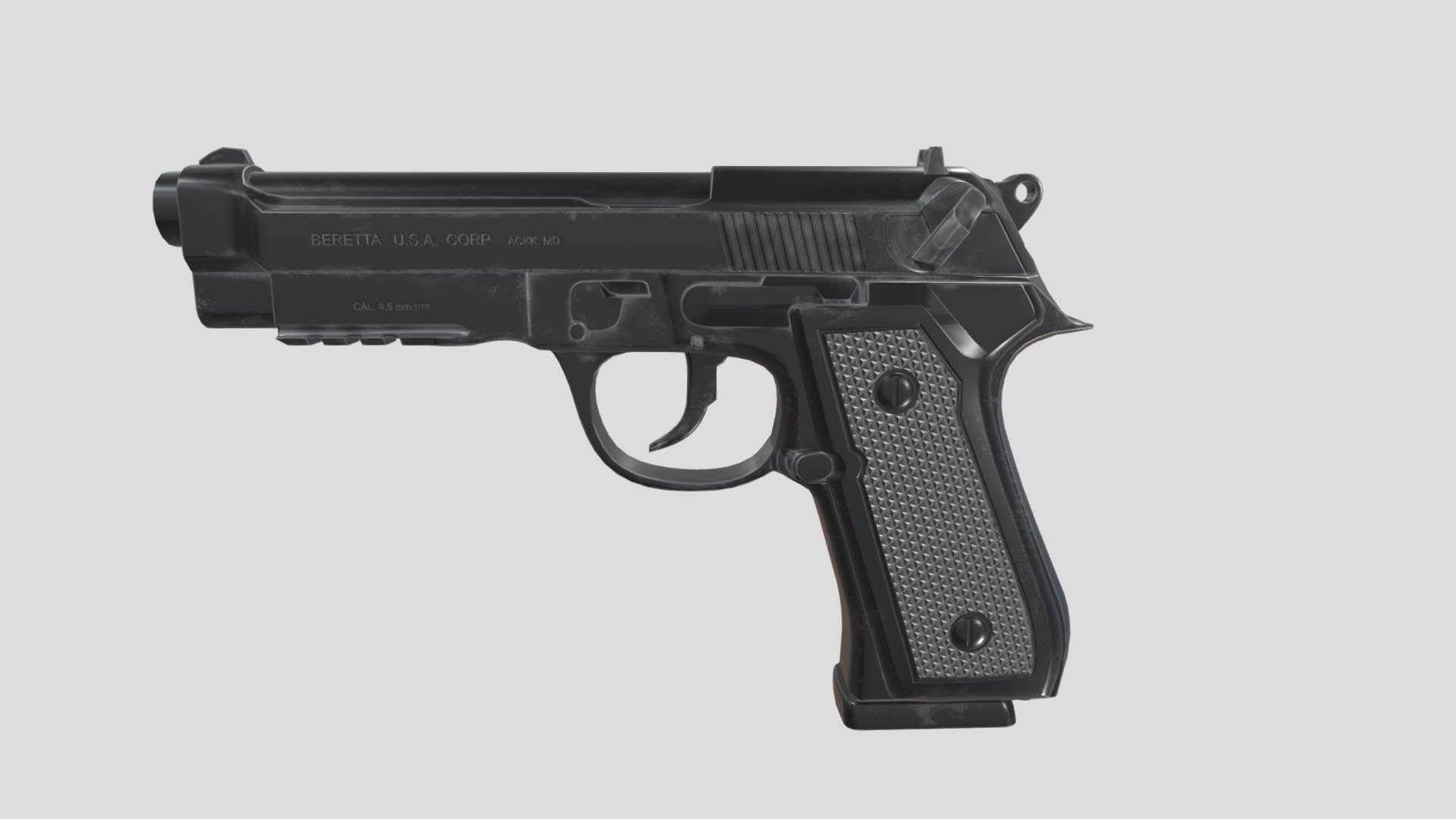 Pistol - 3D model by FlixStock [706af93] - Sketchfab