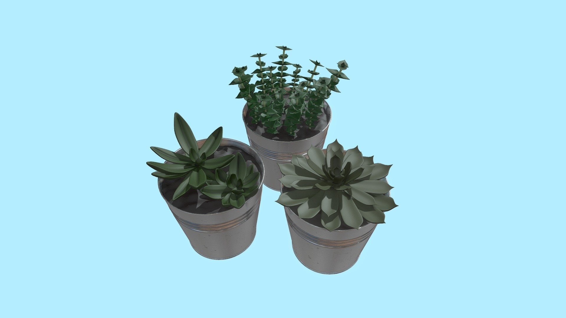 Plant Pot Set Low-Poly - Buy Royalty Free 3D model by gabstock [706c5cb ...
