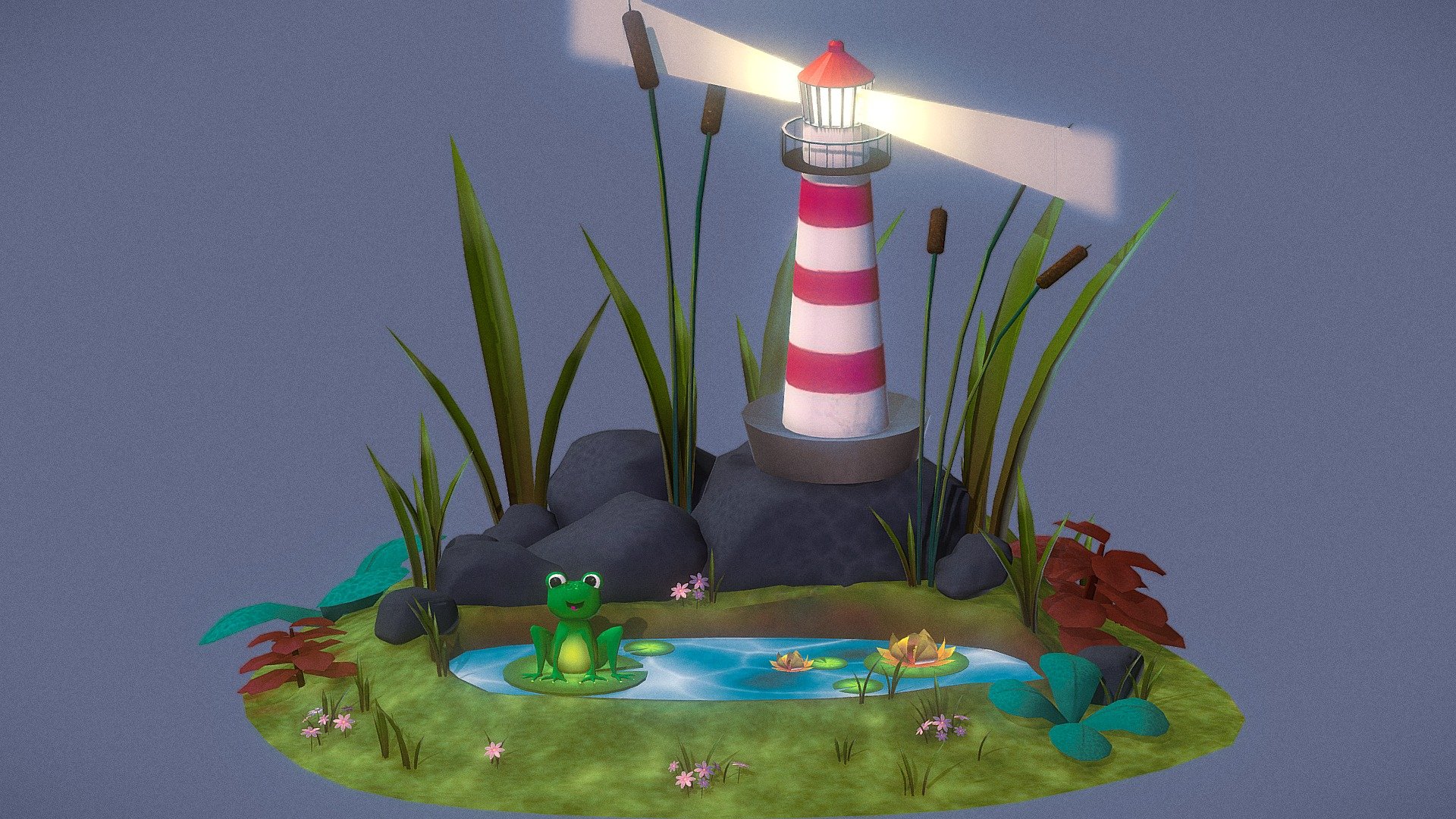 Froggy's Pond - Download Free 3D model by hazeletc [706da4f] - Sketchfab