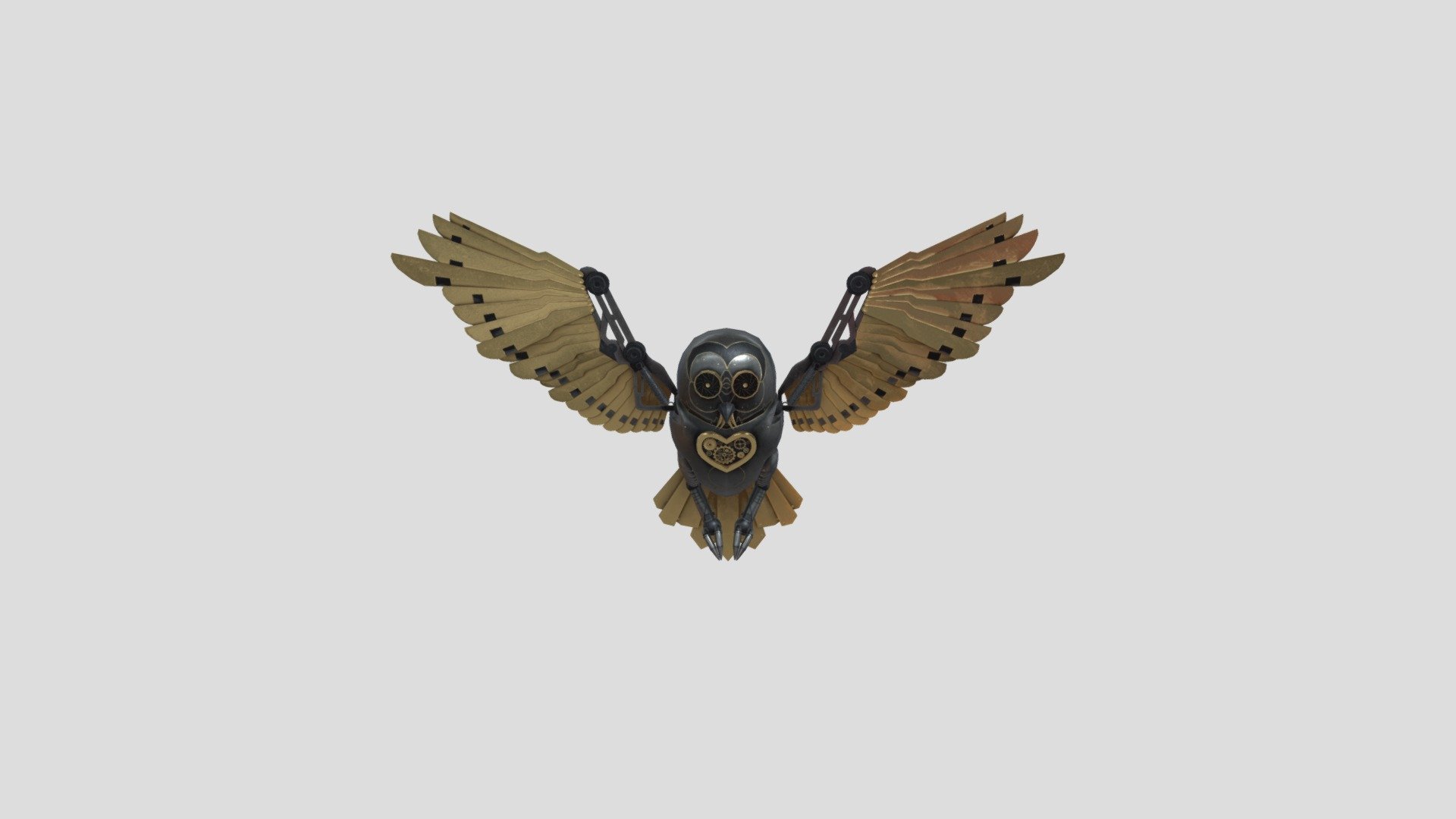 Mechanical-owl - 3D model by vigneshwarnaik72 [706e3ae] - Sketchfab