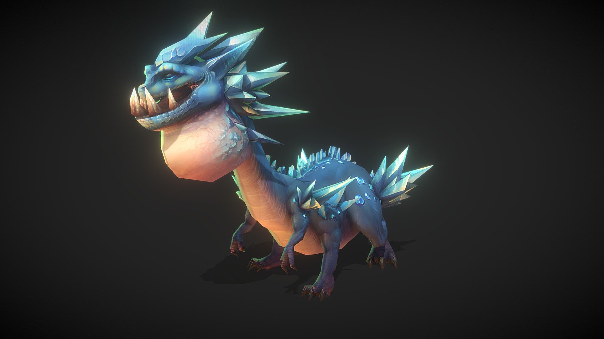 Blue Fantasy Dragon - 3D model by Tokyo Communication Arts College ...