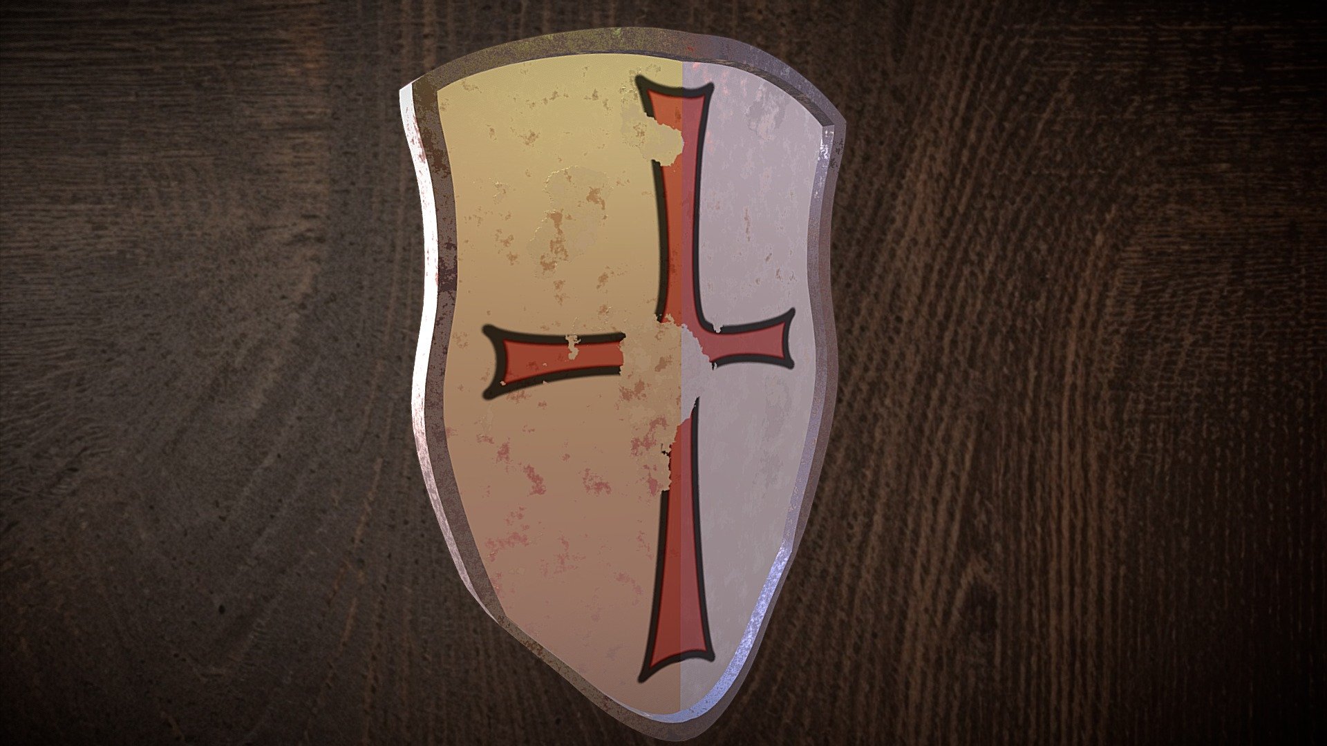 Ancient Knight Templar Shield - Download Free 3D model by martiangold ...