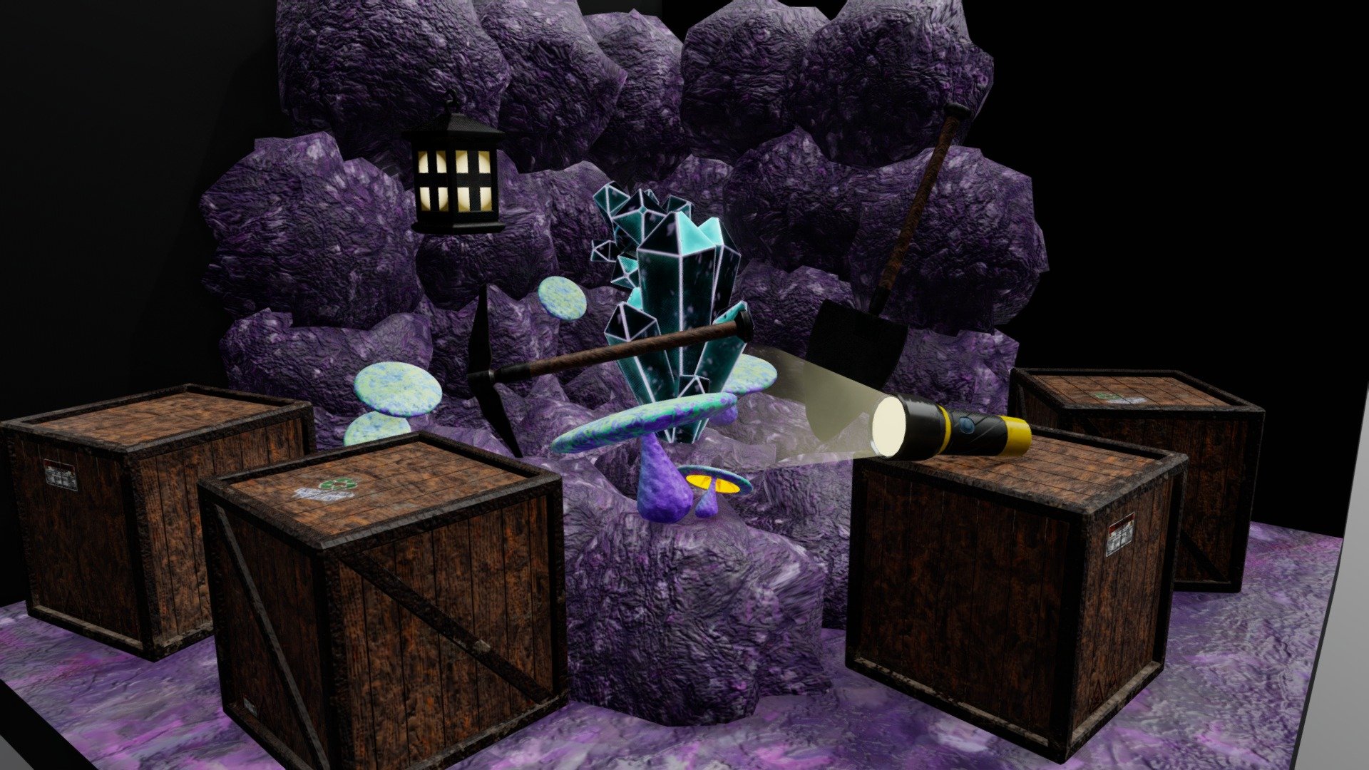 Themed Props - Crystal Cavern - 3D model by aparisi [7073e3b] - Sketchfab