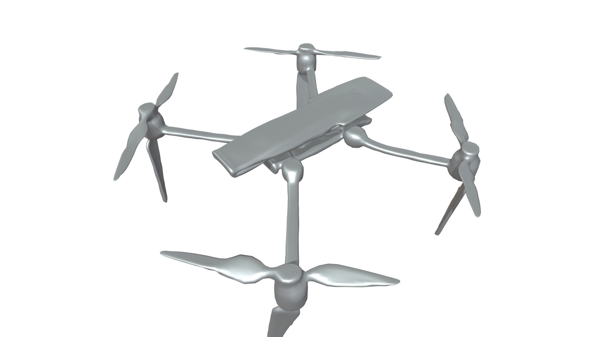 Quadcopter drone with four propellers - 3D model by zhangyin19970621 ...