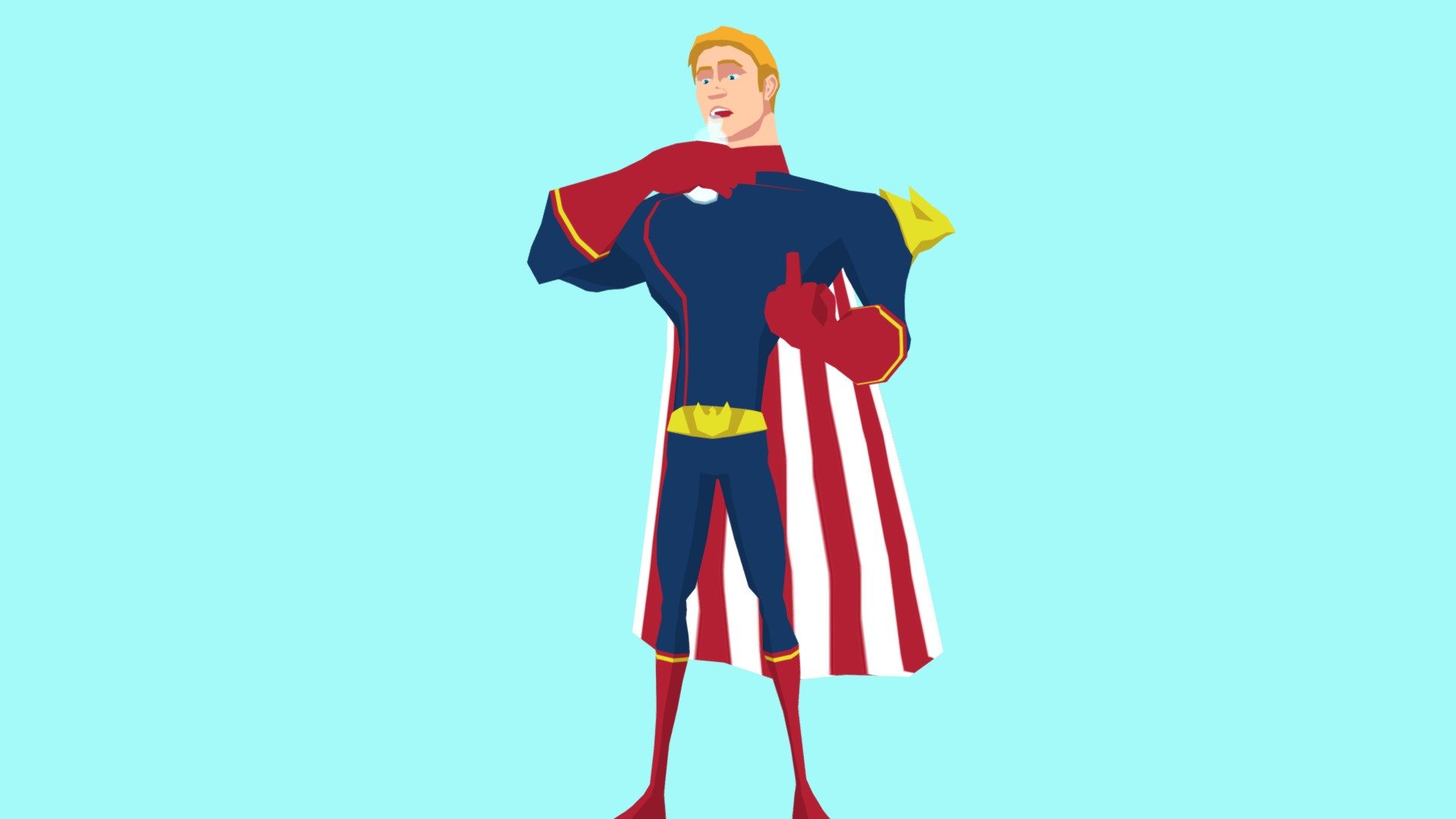 LOW POLY Homelander Rigged - 3D model by dristi.blend [707658e] - Sketchfab