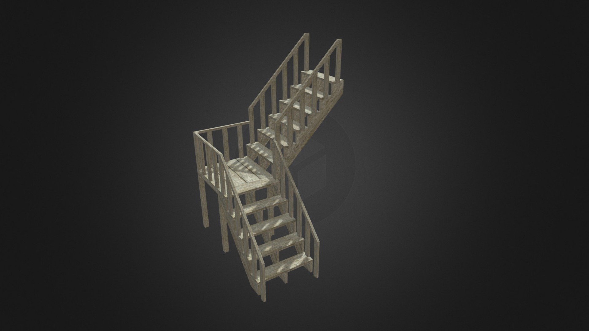 Wood Stairs - Download Free 3D model by Periltek Games (@PeriltekGames ...