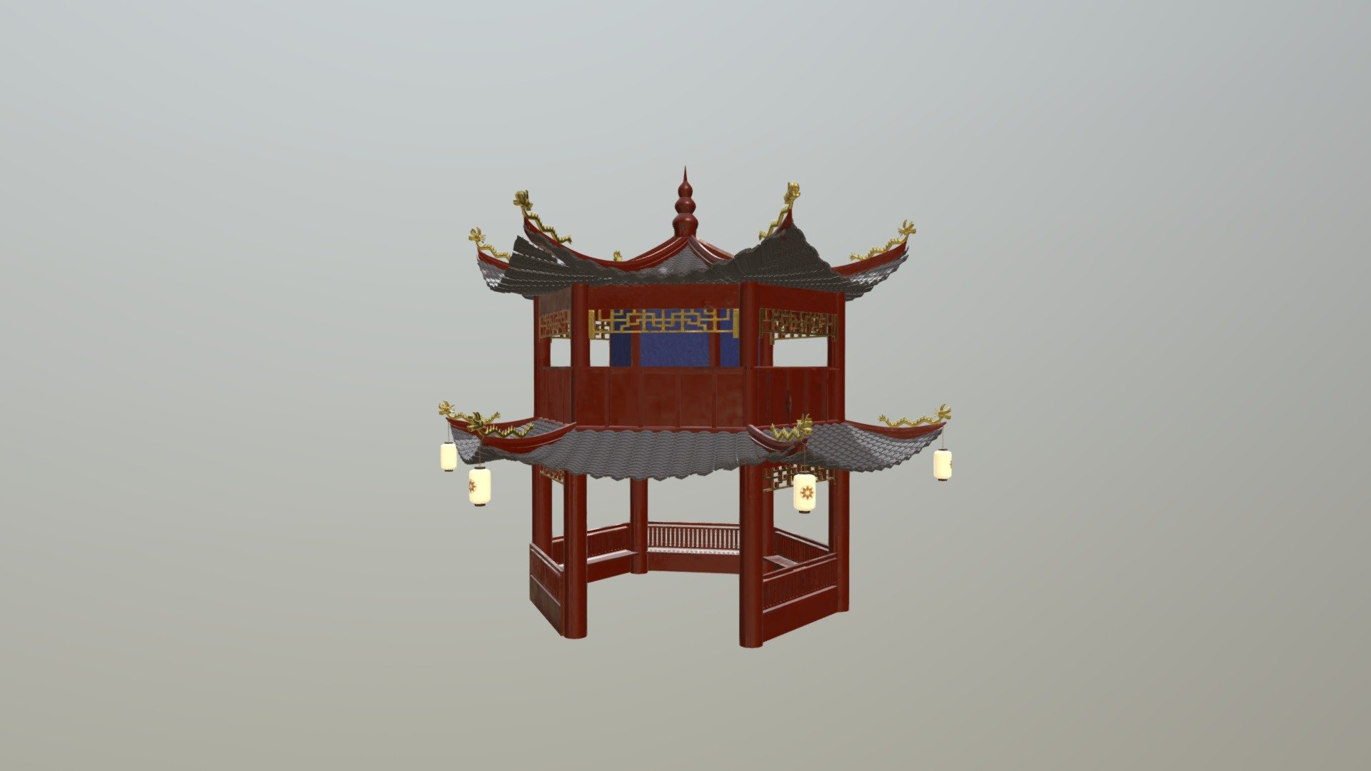 Pavilion - 3D model by Yalei Zhang (@Yalei_Zhang) [707bb2c] - Sketchfab