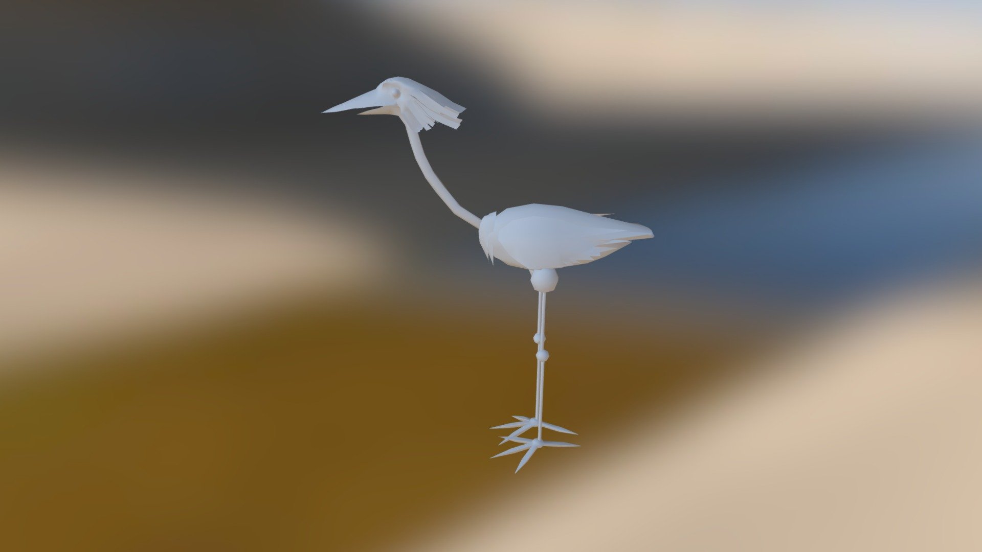 egret - 3D model by lisa.atoll [707bd78] - Sketchfab