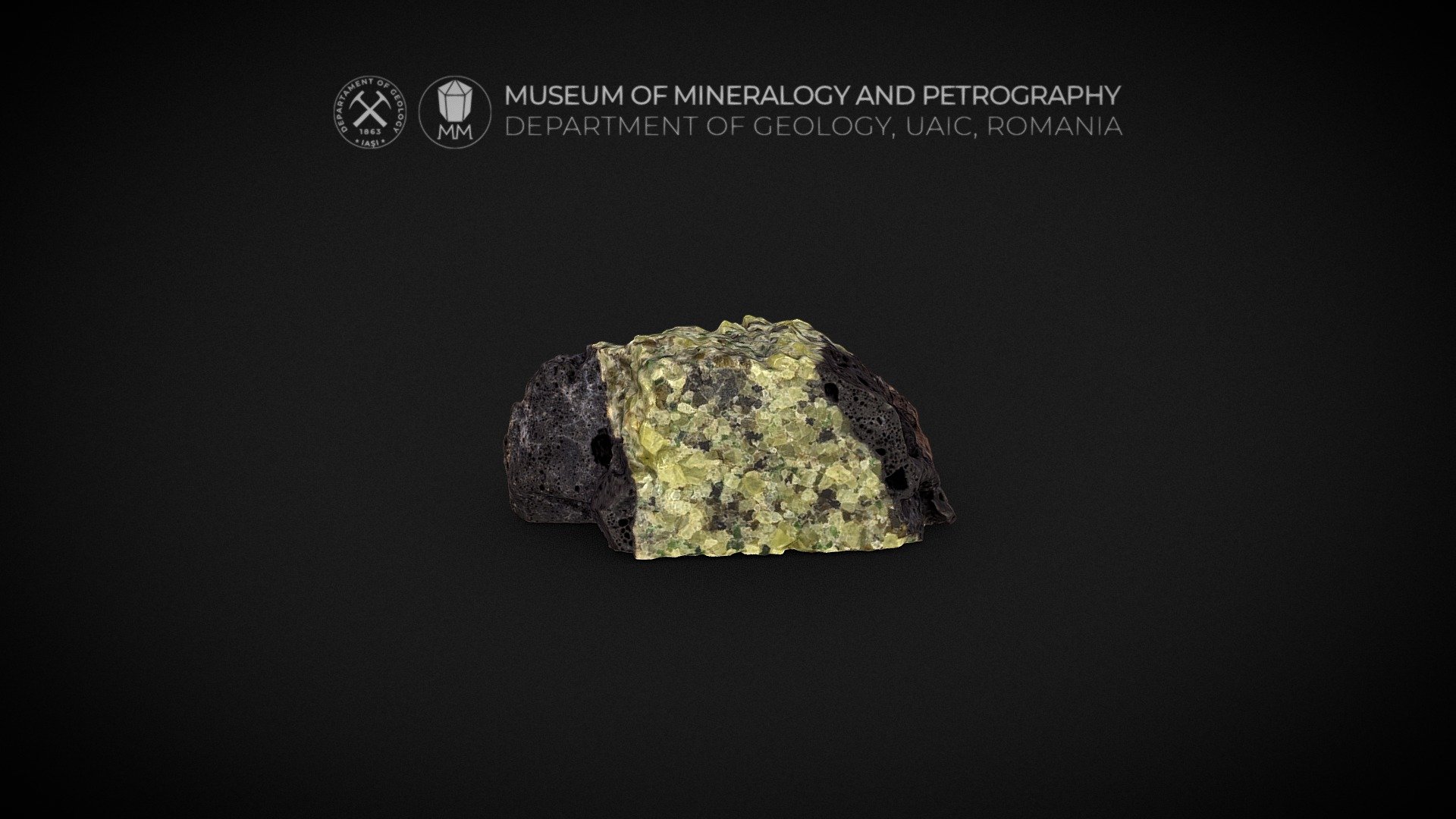 Peridotite xenolith in basalt, Africa (igneous) - 3D model by Museum of ...