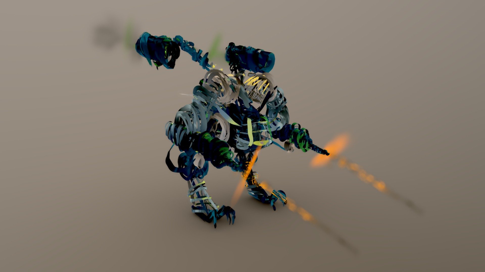 Mech gunner - Download Free 3D model by Chaitanya Krishnan (@chaitanyak ...