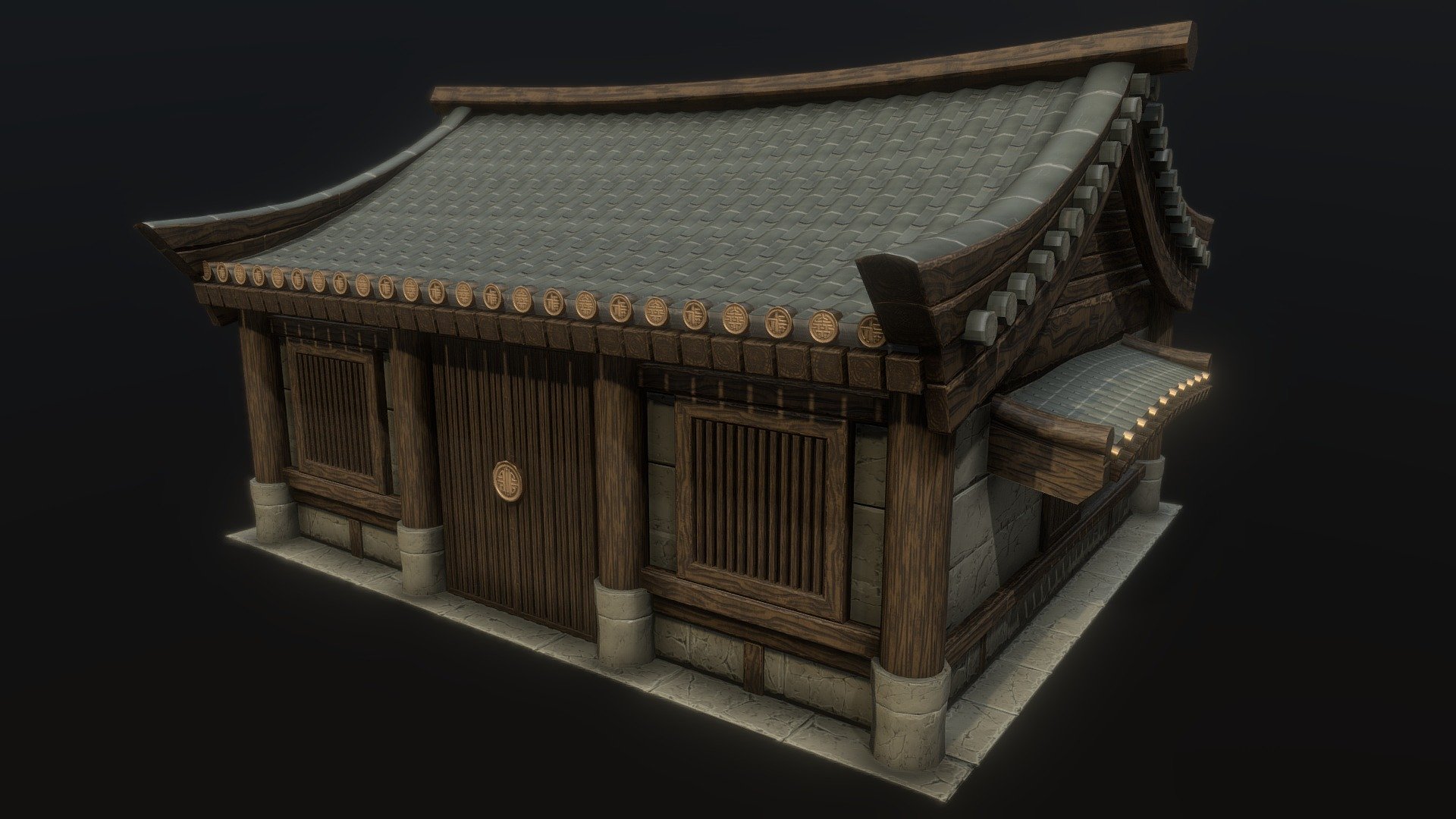 Chinese House Old Style - 3D model by aresdavide94 [708f64b] - Sketchfab