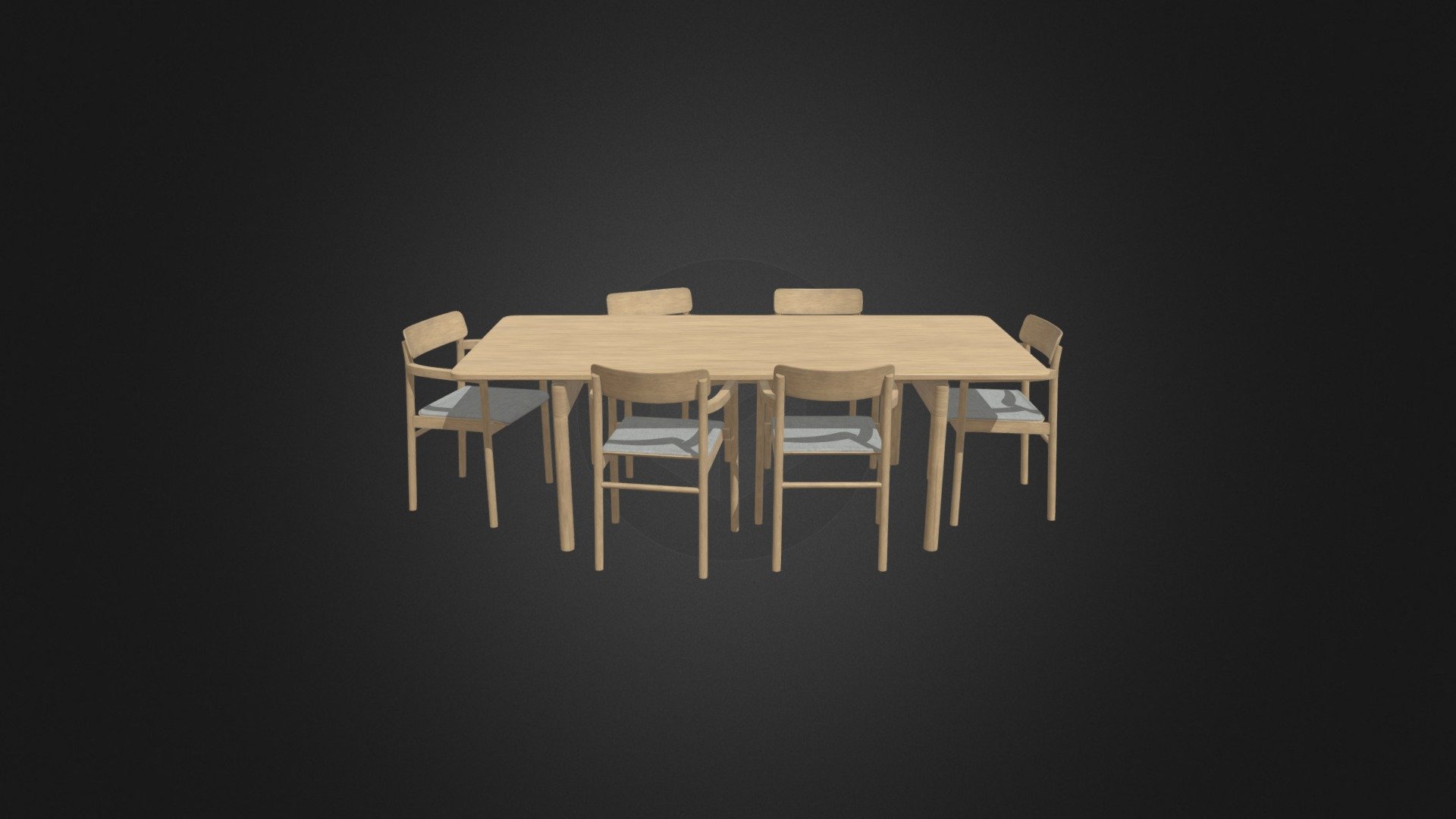Fredericia Post Chair Set - 3D model by PBRSH [7090be3] - Sketchfab