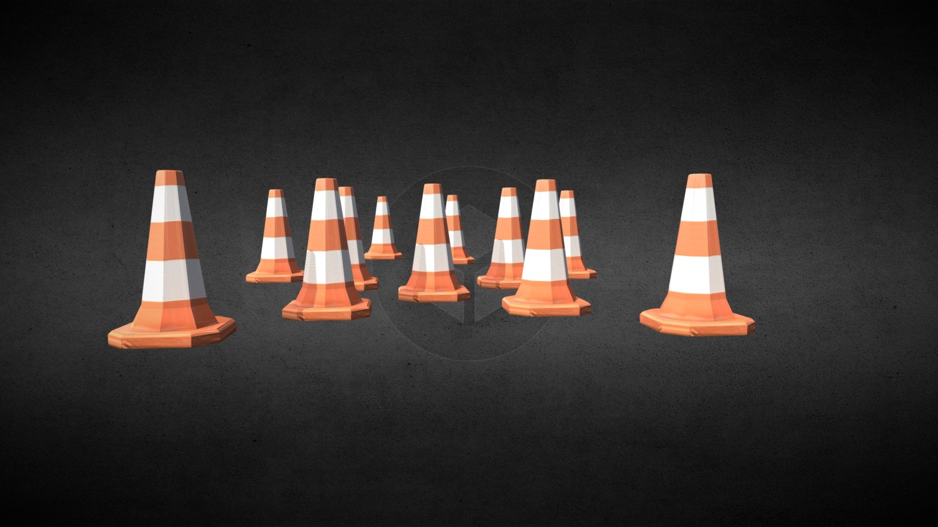 Cone_3D Low Poly - Download Free 3D model by GameWorldStudio [709115b ...