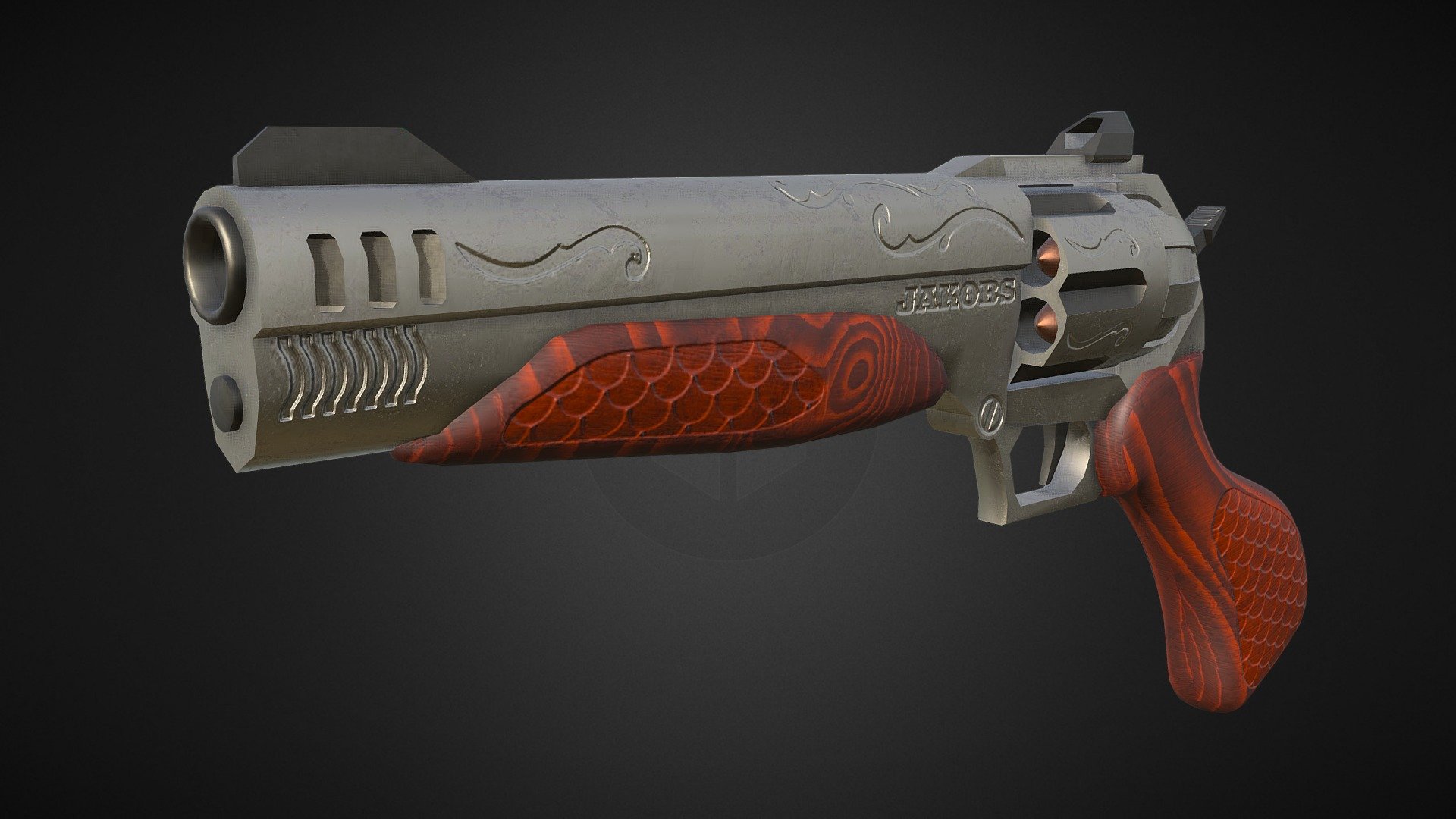 Jakobs Pistol - 2.0 - Buy Royalty Free 3D model by Gekko (@GekkoSlo ...