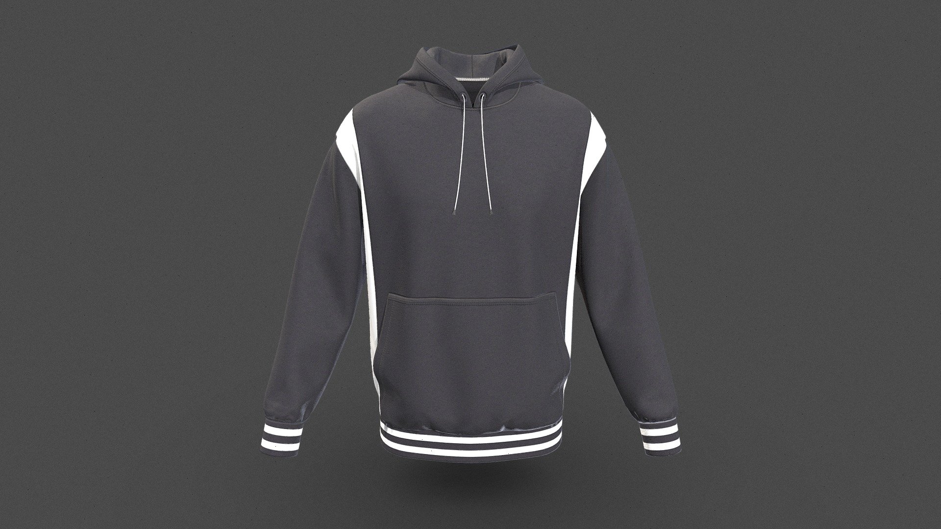 Men Fashion Hooded Sweatshirt - Buy Royalty Free 3D model by ...