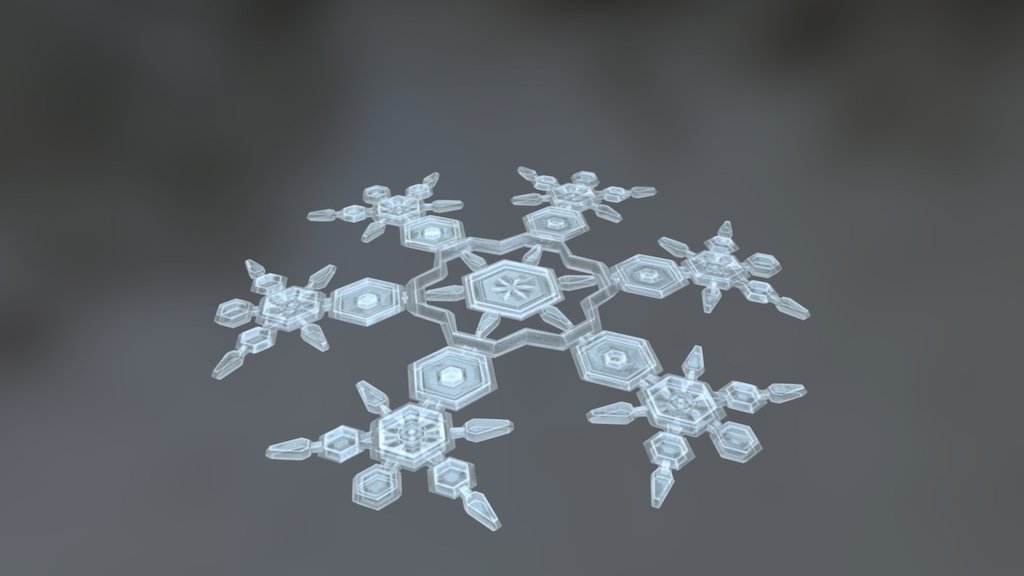 Snowflake - 3D model by sophie [7092cce] - Sketchfab