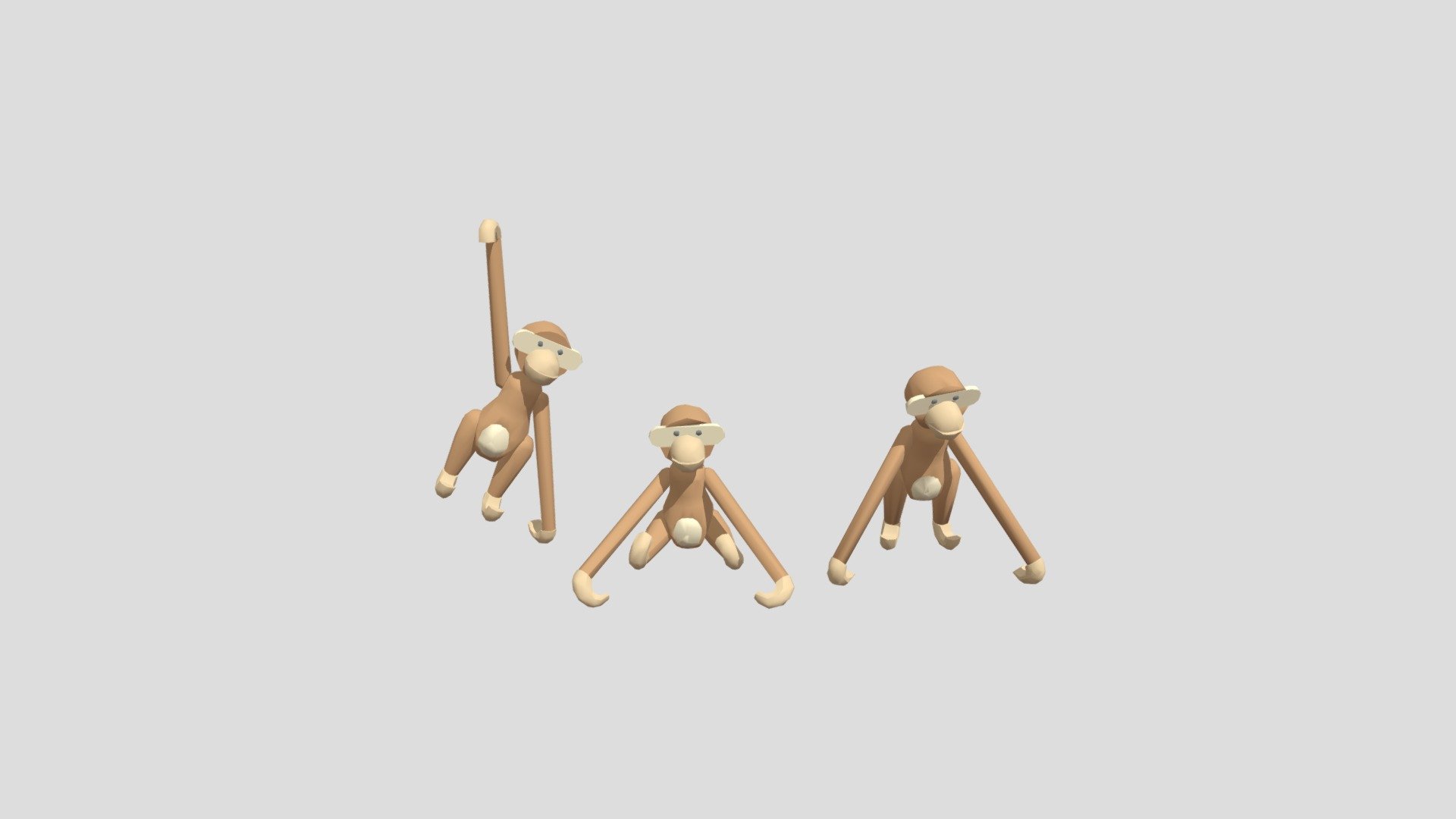 Monkeys - 3D model by onersoft [709a0f8] - Sketchfab