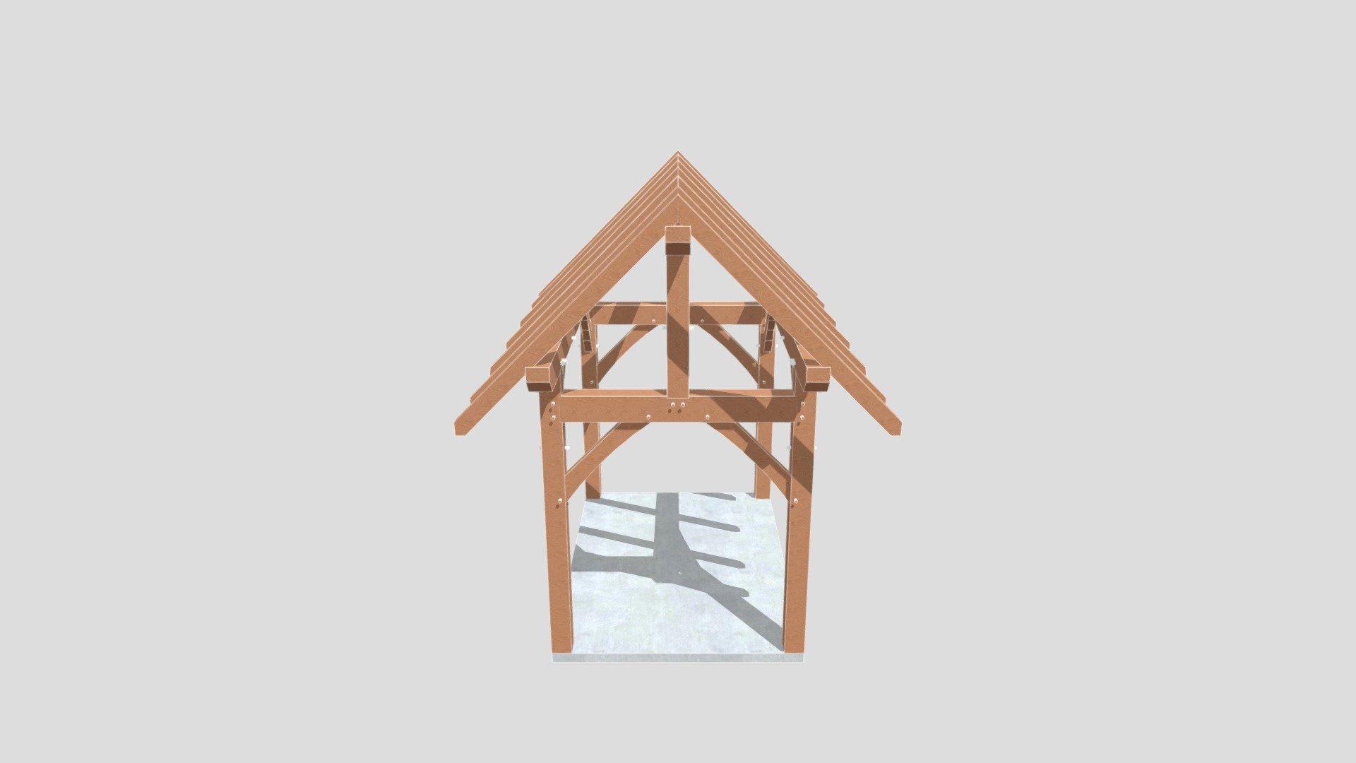 8x12 Timber Frame Plan (6731) - 3D model by BIGWOOD [70a7441] - Sketchfab