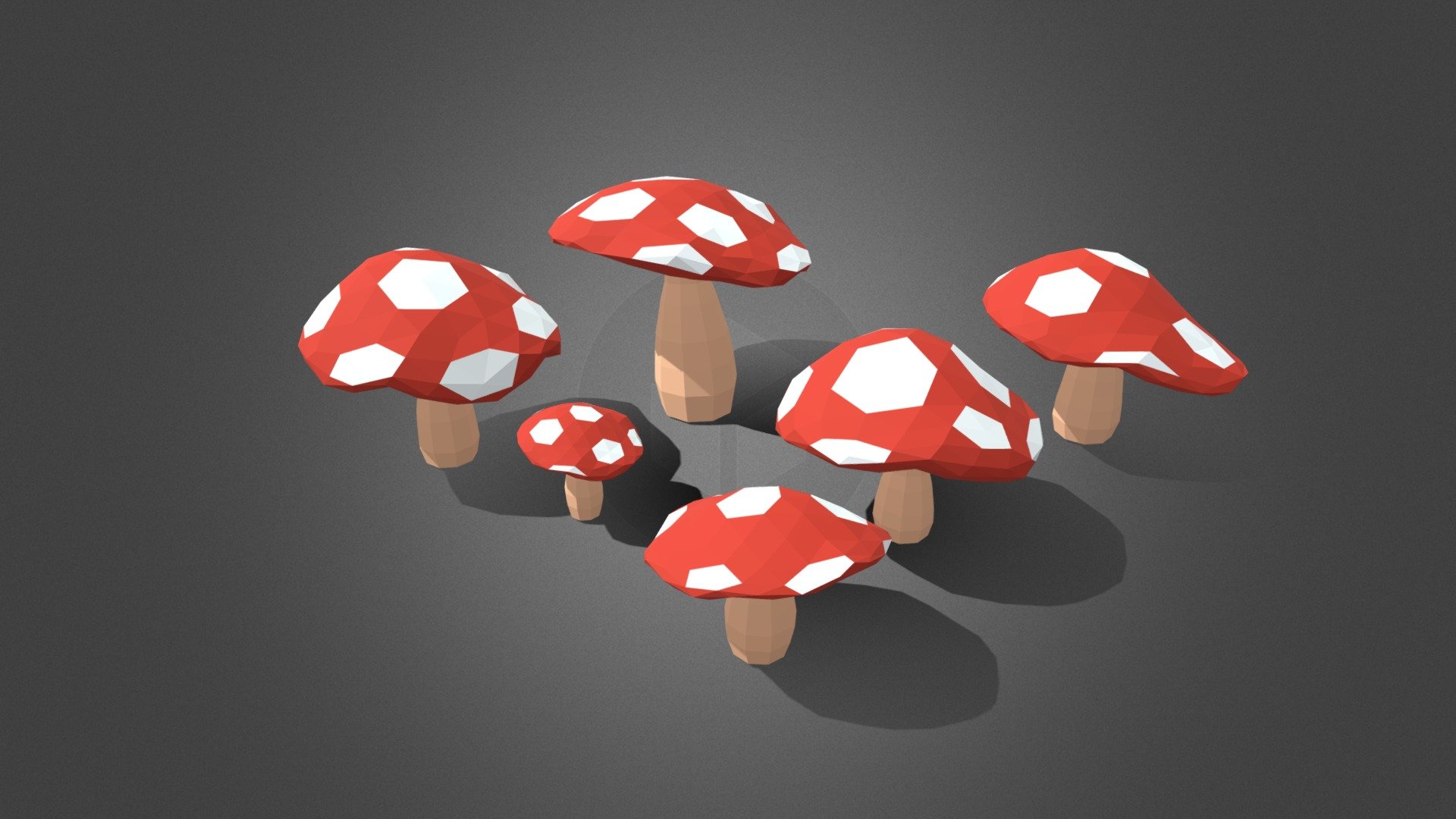 Low Poly Fly Agaric - Download Free 3D model by purepoly [70a8453 ...