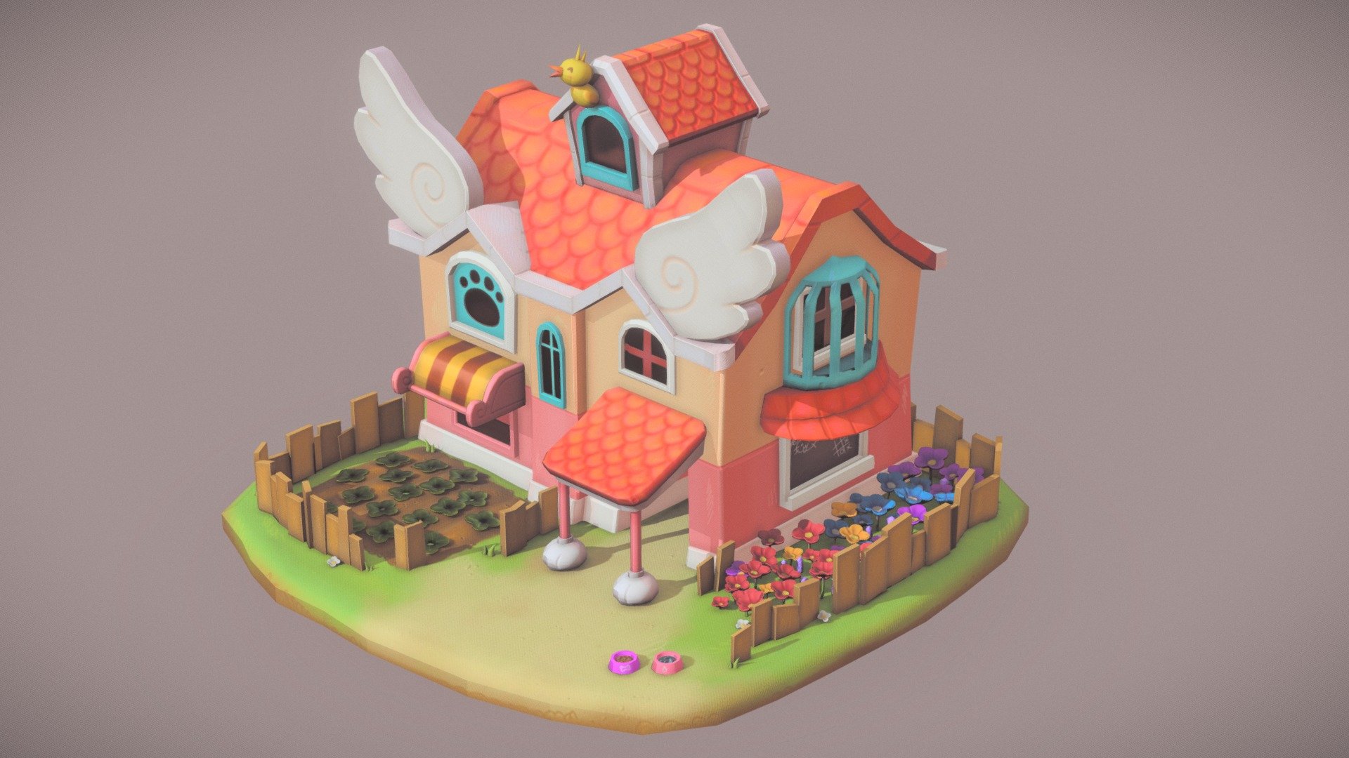 Cat House - 3D model by pou (@abipup) [70ab916] - Sketchfab